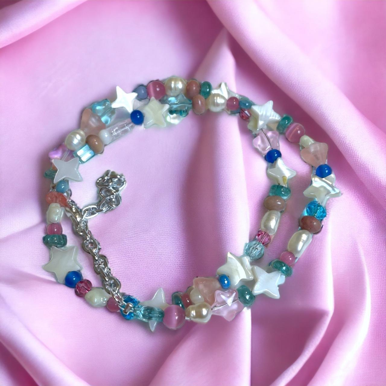 Trans Flag Choker 🏳️‍⚧️ Handmade and one of a kind -... - Depop