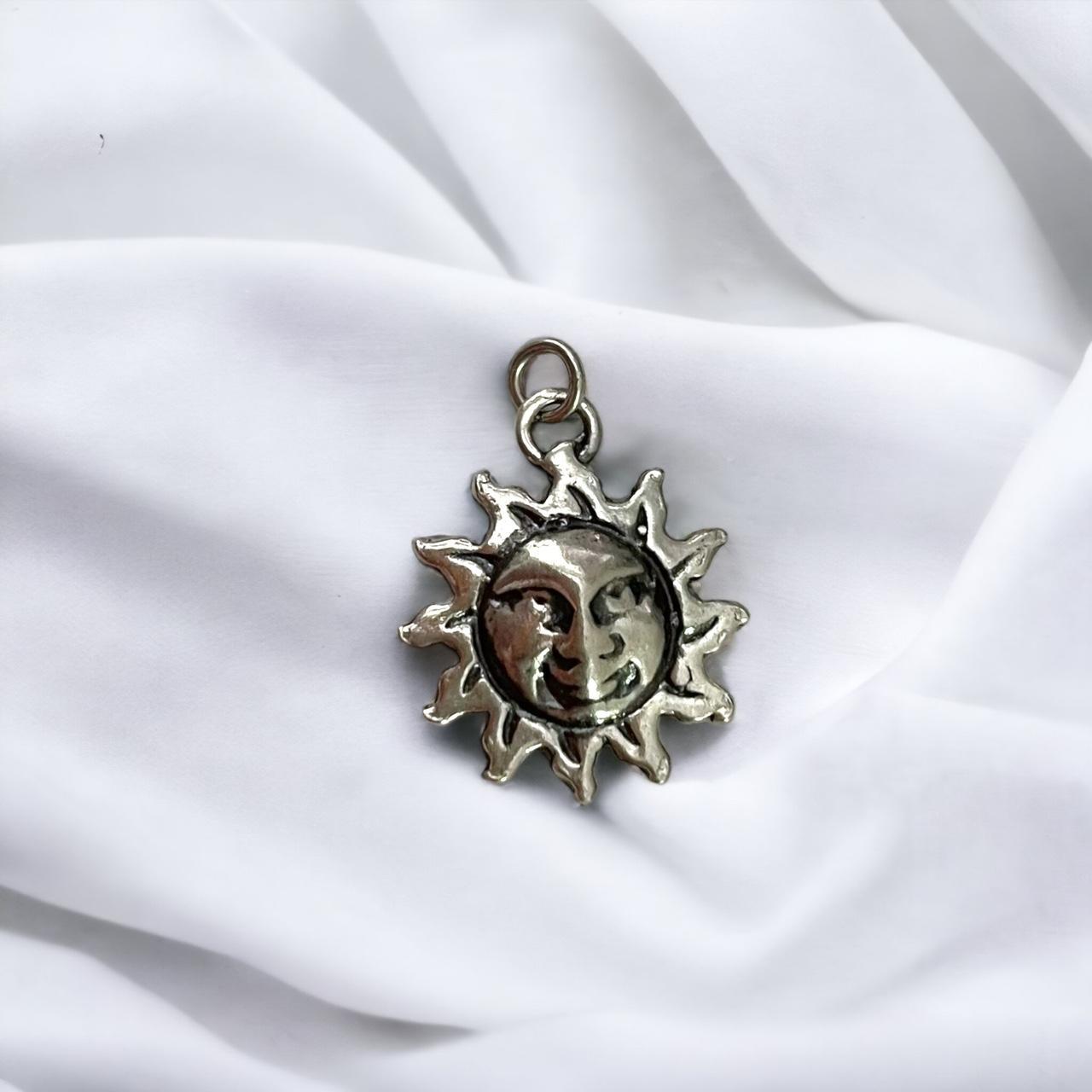 Sterling Silver Sun Charm Vintage little charm /... - Depop