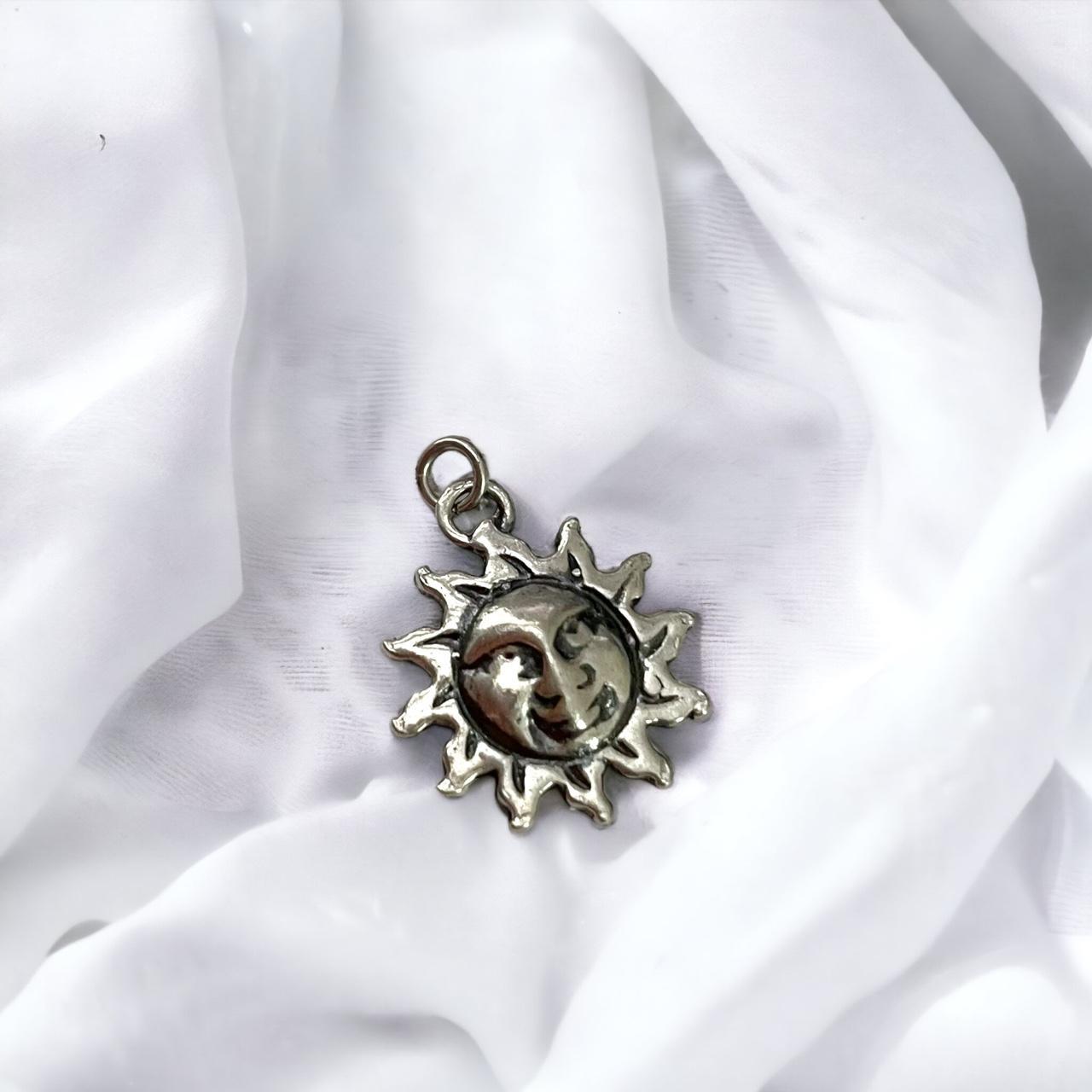 Sterling Silver Sun Charm Vintage little charm /... - Depop