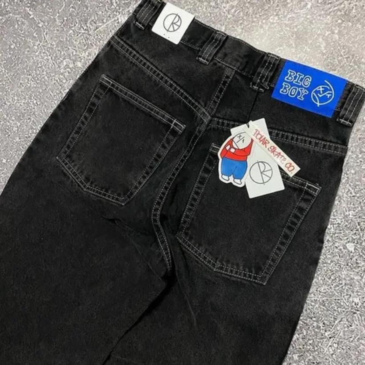 Black big boy polar jeans - Depop