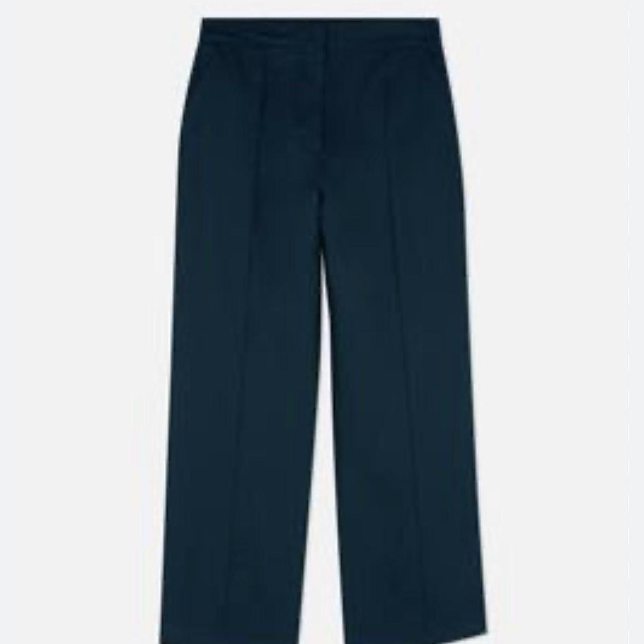 The primark edit 100% linen navy trousers. Amazing... - Depop