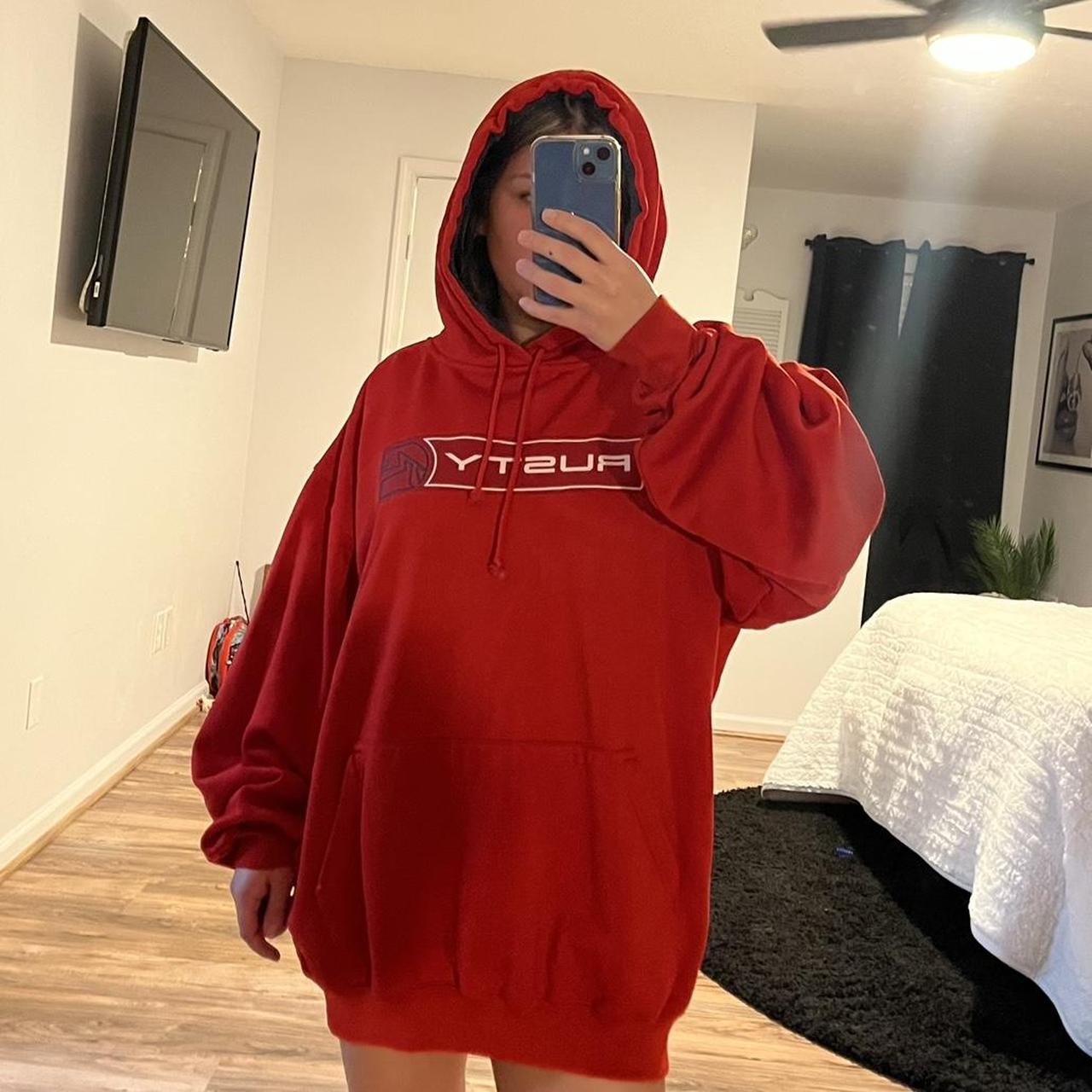 Rusty Red Large Hoodie Cute and comfy🫣 - Depop