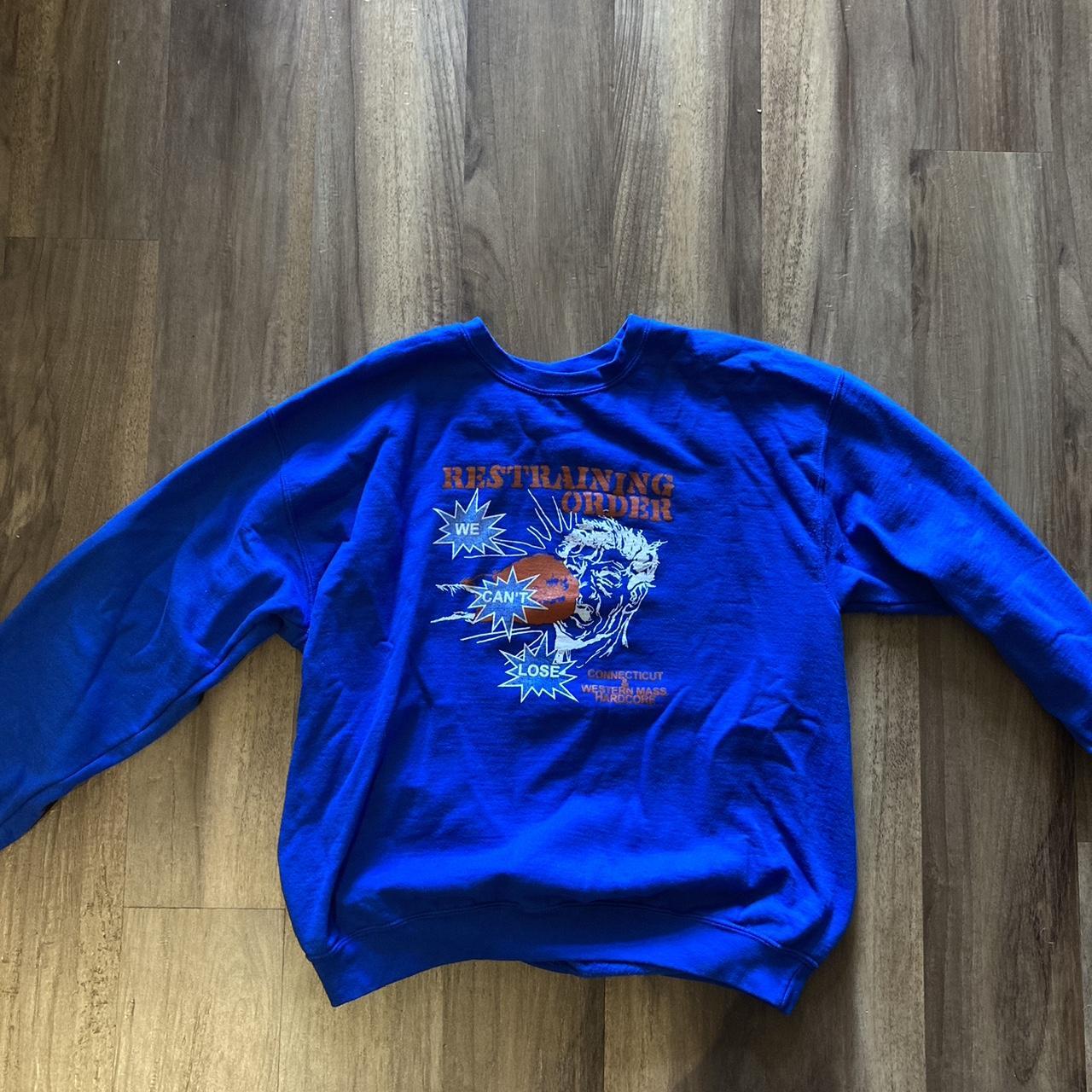 Restraining Order - hardcore band merch. Blue crew... - Depop