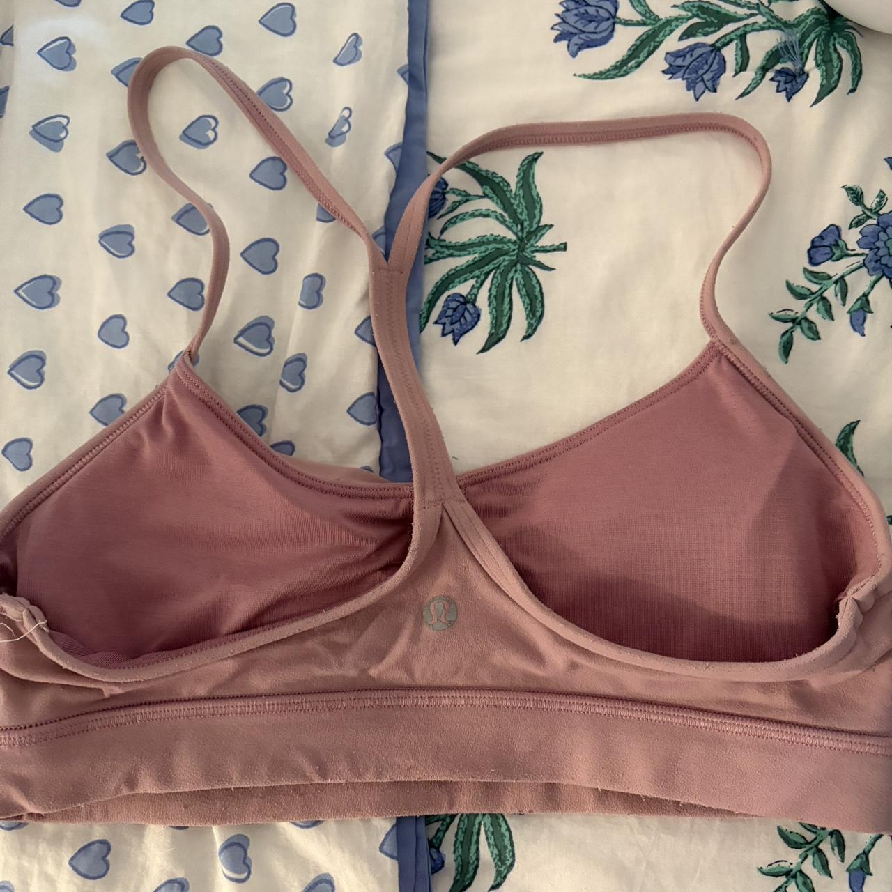 Lululemon flow y bra size 8 pink | Depop