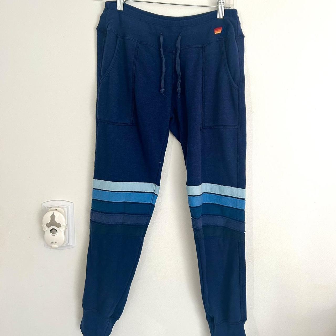 aviator nation navy blue joggers #preppy... - Depop