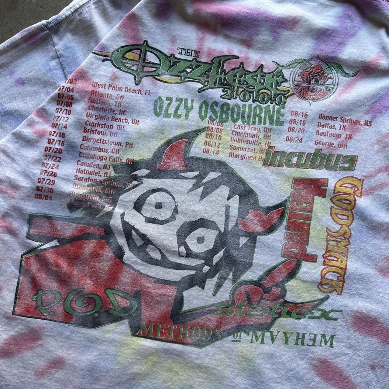 Ozzy Osbourne ozzfest 2000 tour shirt with godsmack... | Depop