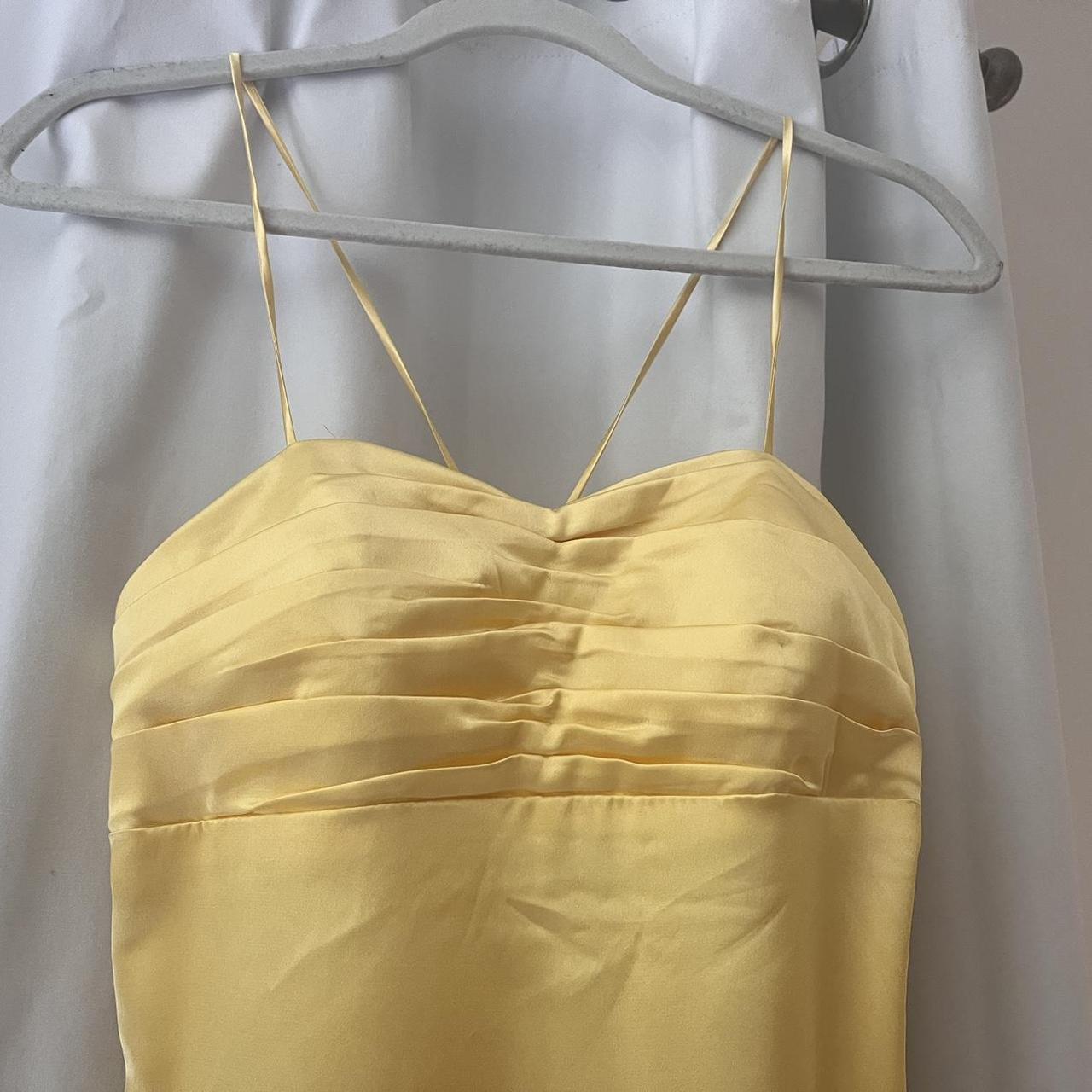 yellow prom dress from july prom size 2 built in... - Depop