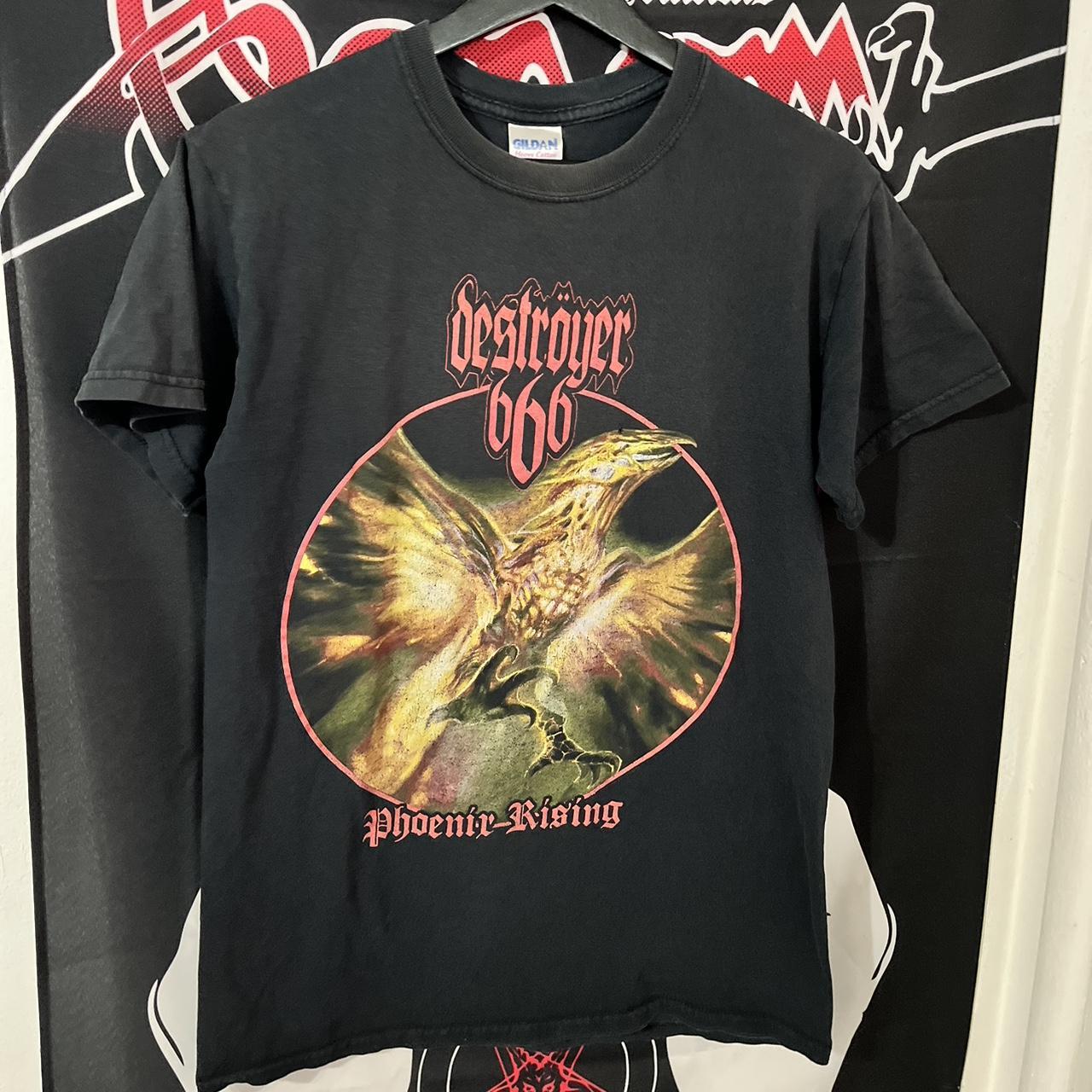 Destroyer 666 “Phoenix Rising” shirt with sick back... - Depop