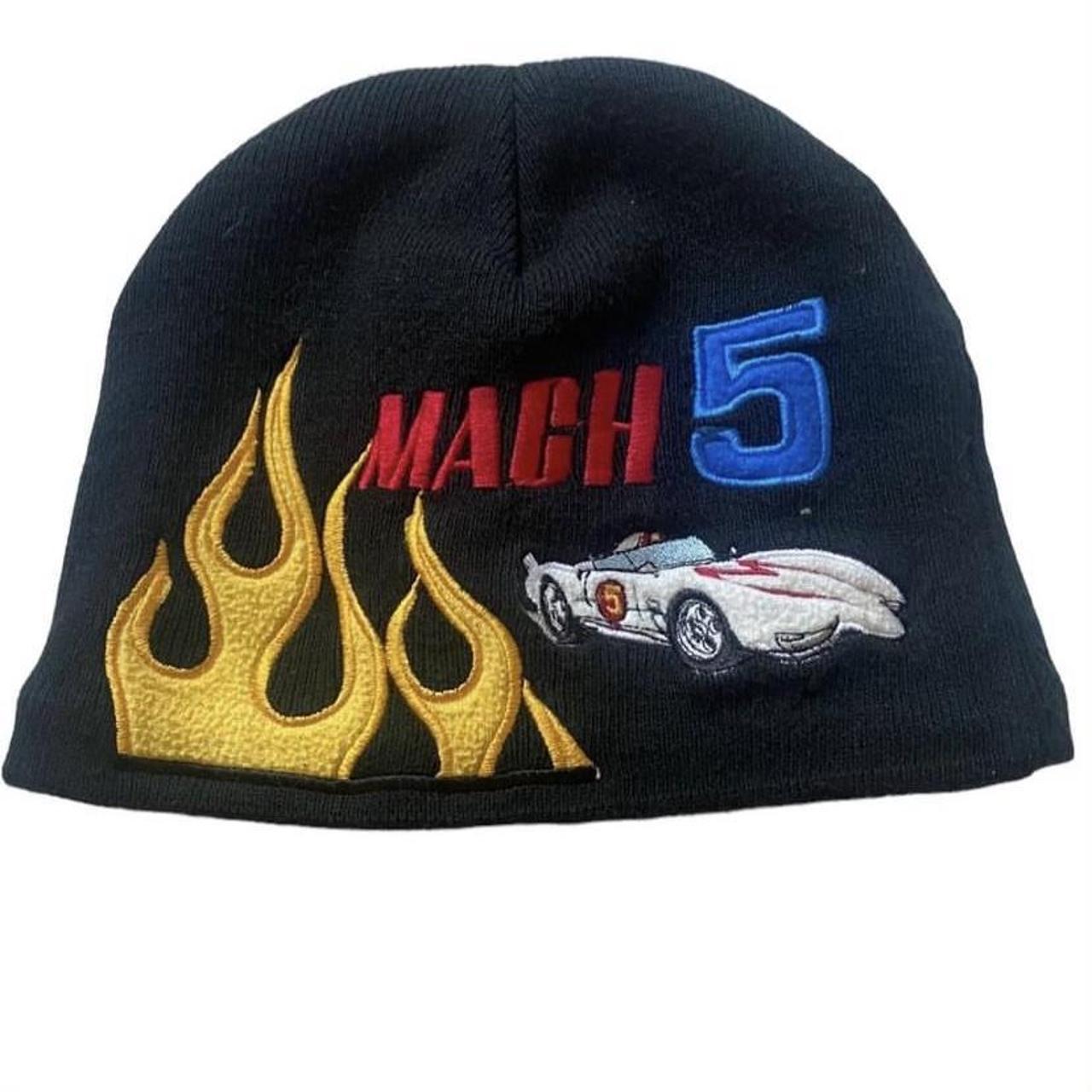 Vintage speed racer Mach 5 kids beanie - Depop