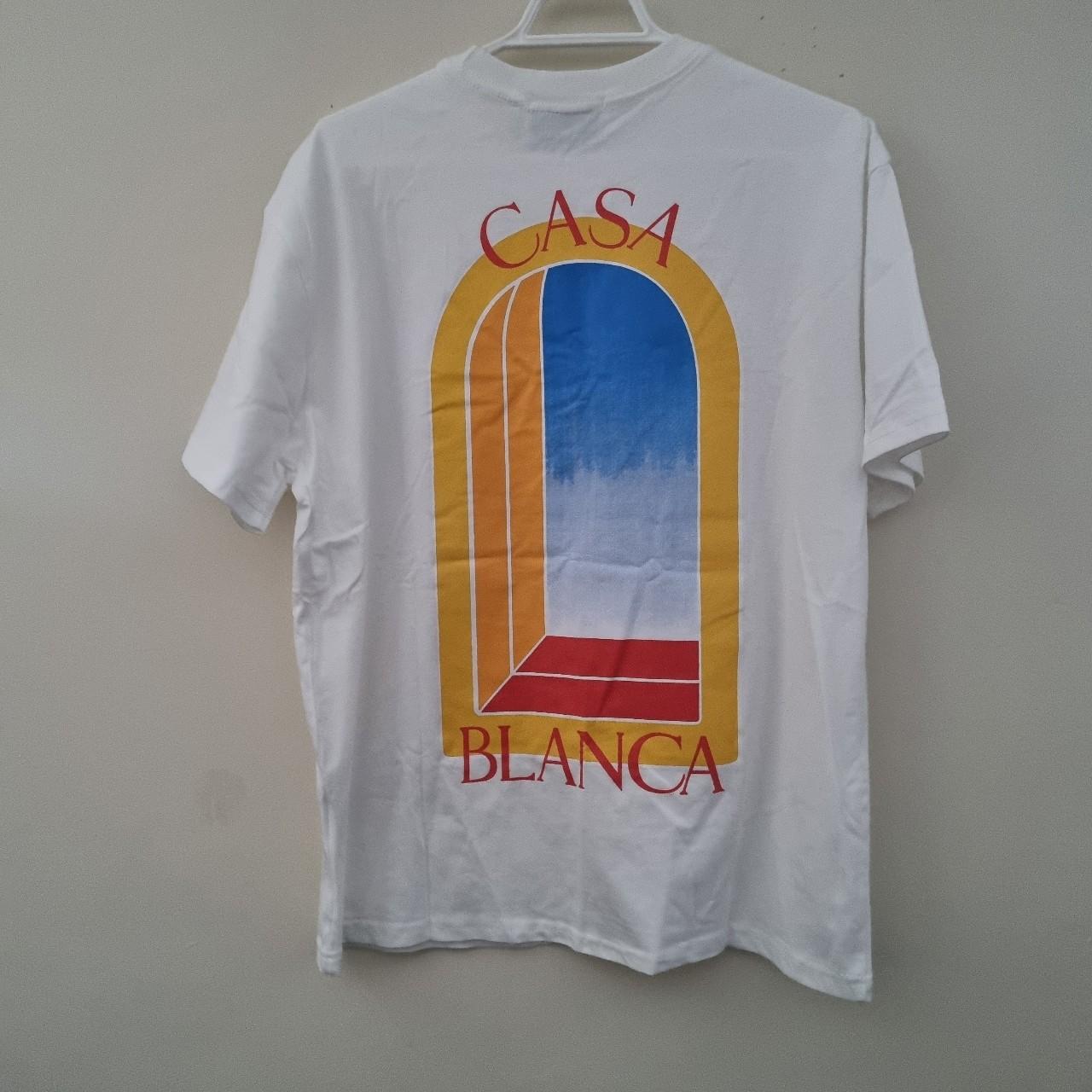 white CASABLANCA tee great condition open to... - Depop