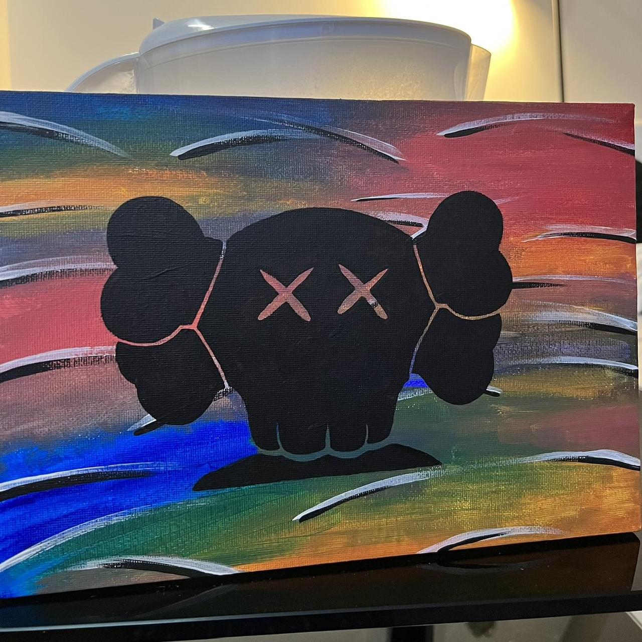 1 of 1 Custom Kaws canvas painting - hand painted... - Depop