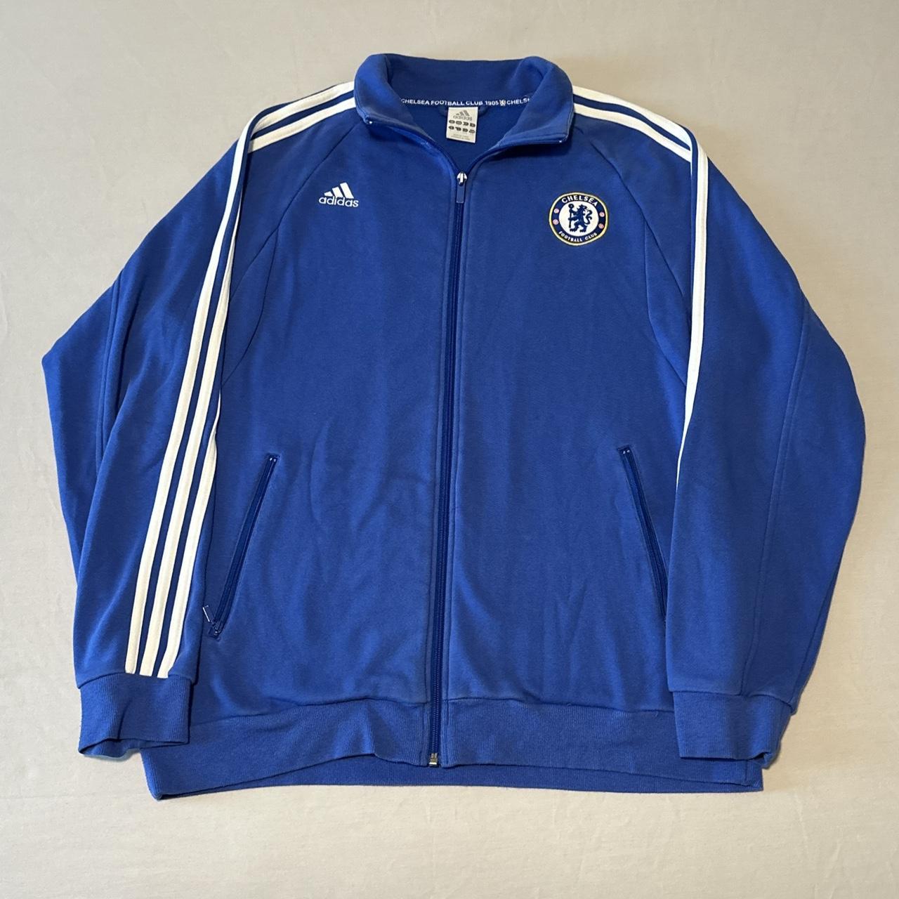 Adidas Chelsea FC Soccer zip up Jacket Size Large... - Depop