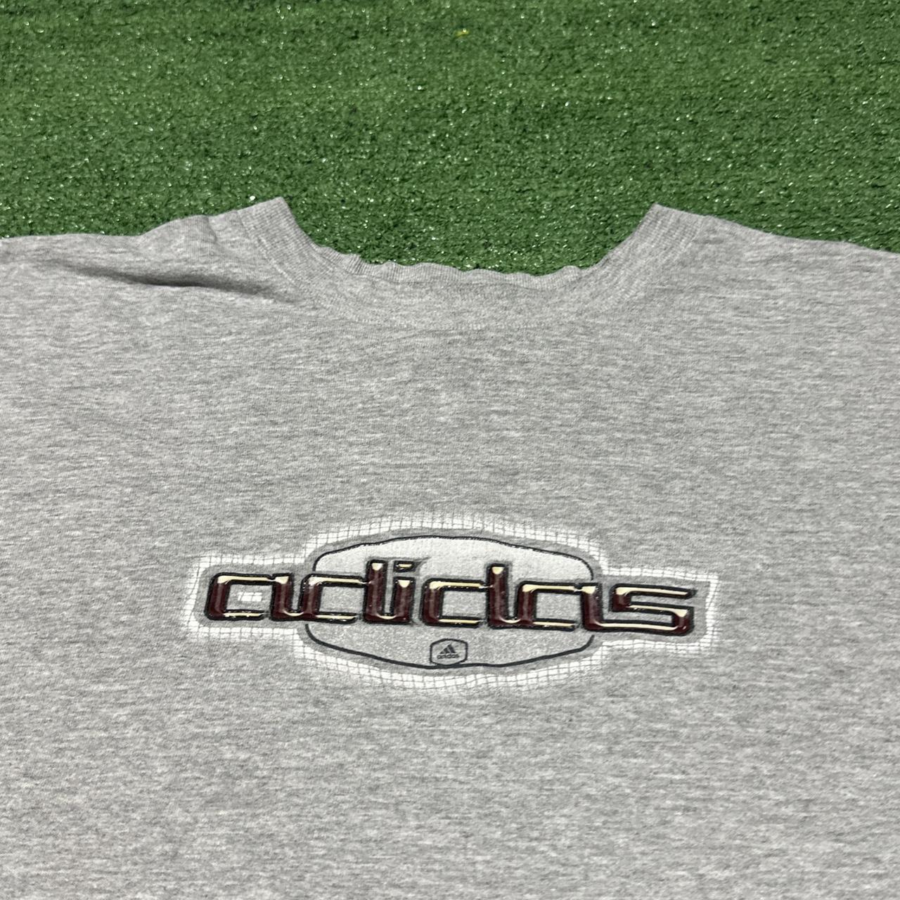 Vintage 90s Adidas Spell out logo T shirt Size Large... | Depop