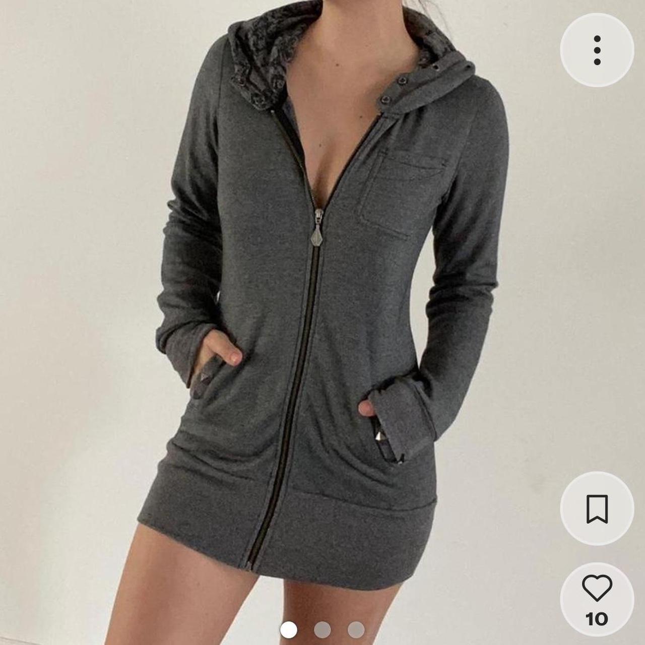 VOLCOM Zip Dress or a Jacket Sz M Has been gently... - Depop