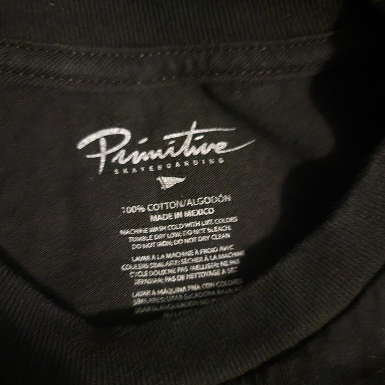 Primitive Men's Black and Red T-shirt | Depop