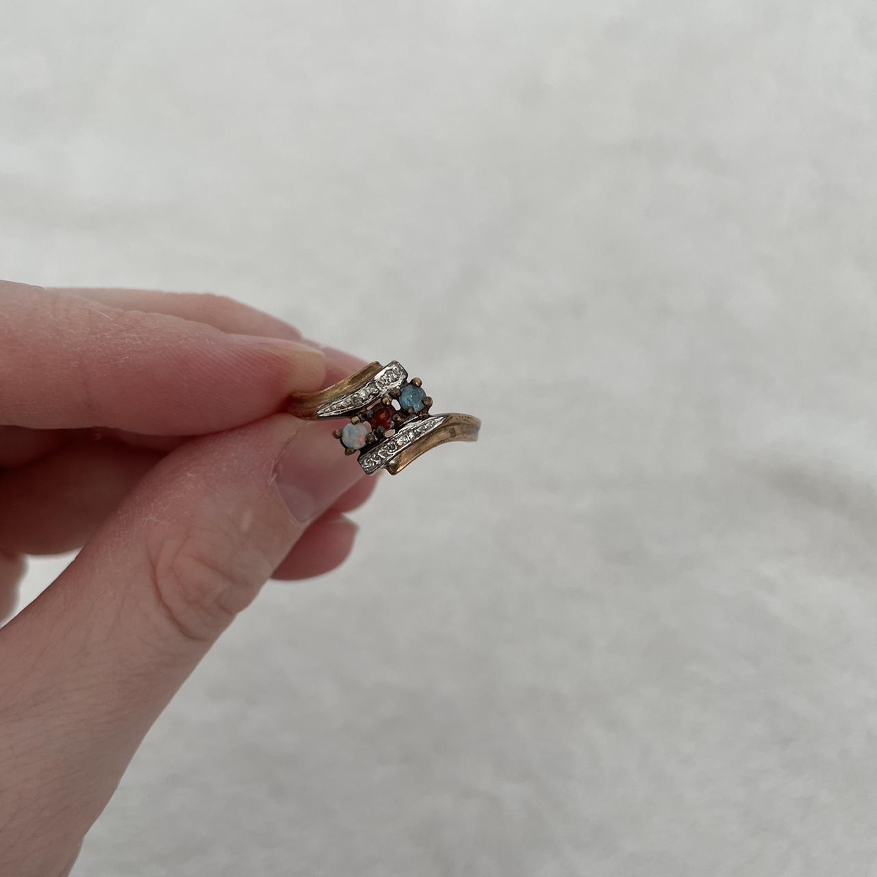 10K PC gold mothers ring Includes diamonds, opal,... - Depop
