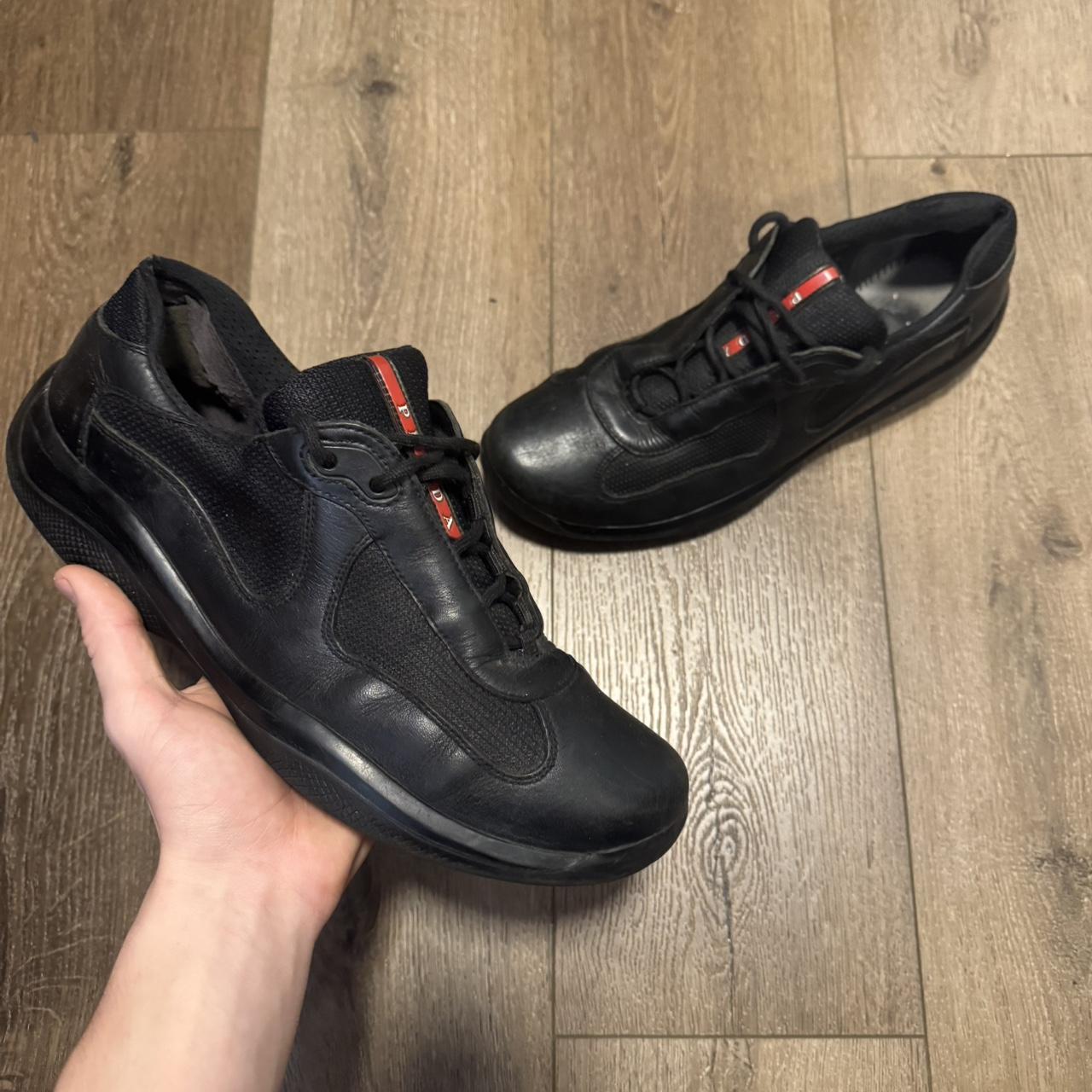 Prada America cups black leather Size uk 8 fits a... | Depop