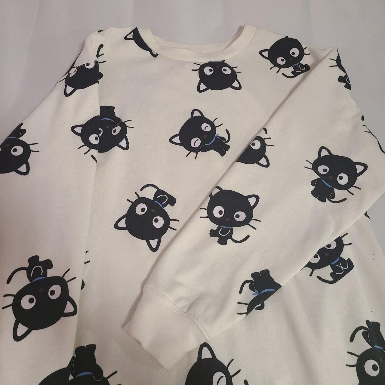 cream/beige bioworld chococat sweater in a womens... - Depop