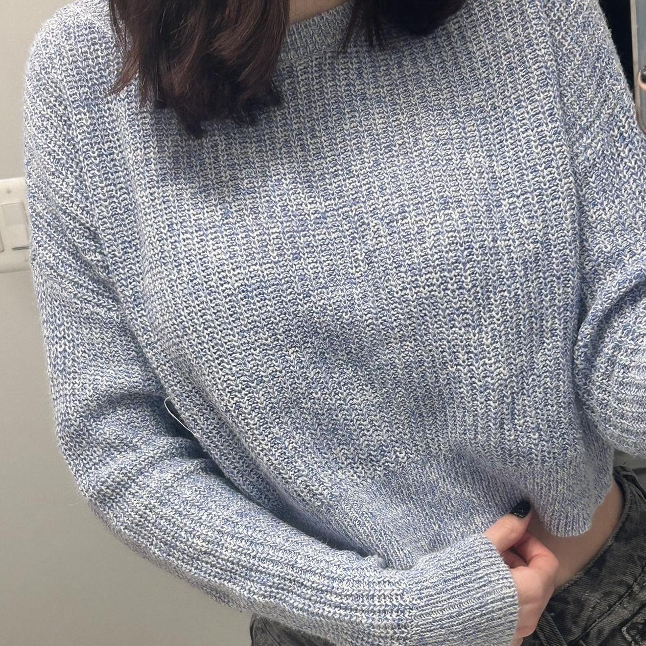 Light blue cropped sweater! 💙 REALLY COMFY!! XS BUT... - Depop