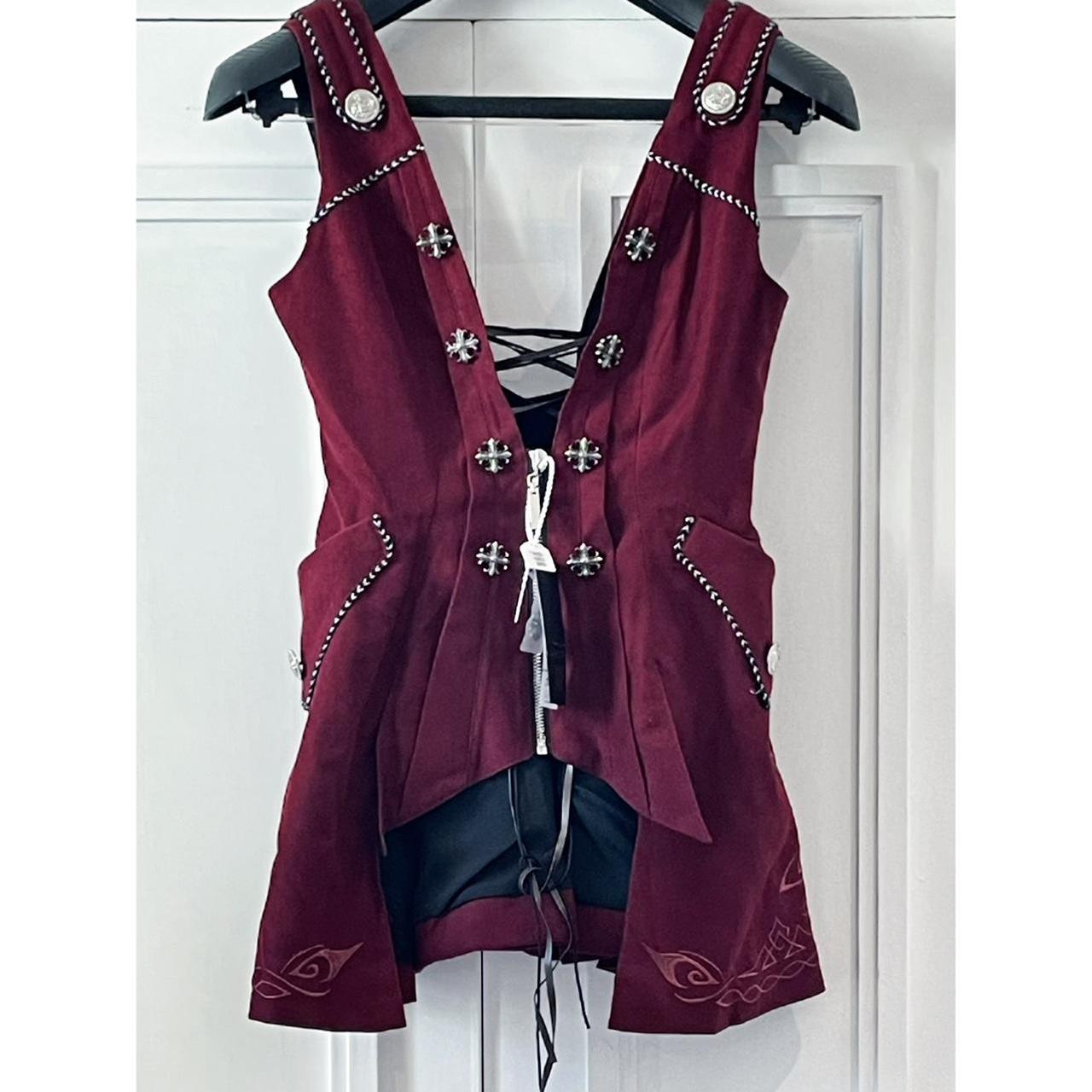 Cool classic embroidery vest Design based on western... - Depop