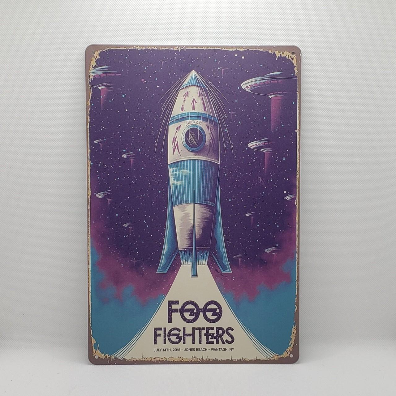 8x12 Inches Metal/Tin Foo Fighters Concert... - Depop