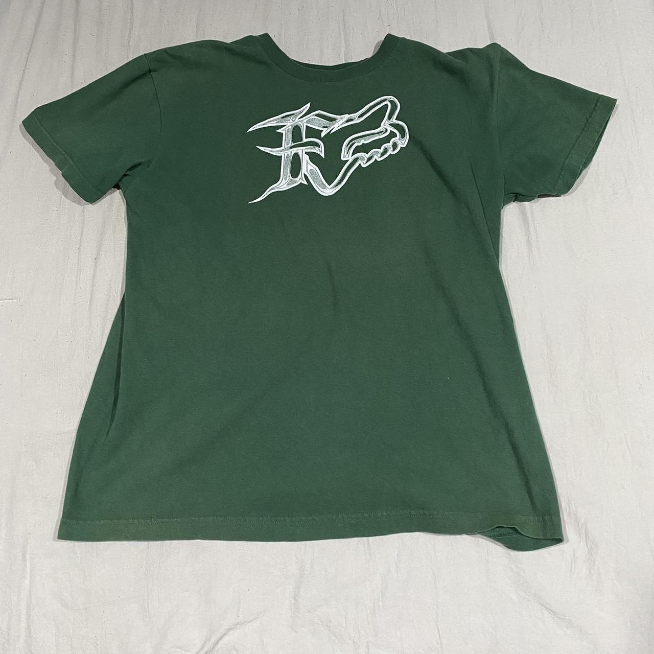 large men’s fox shirt fits more like a medium - Depop