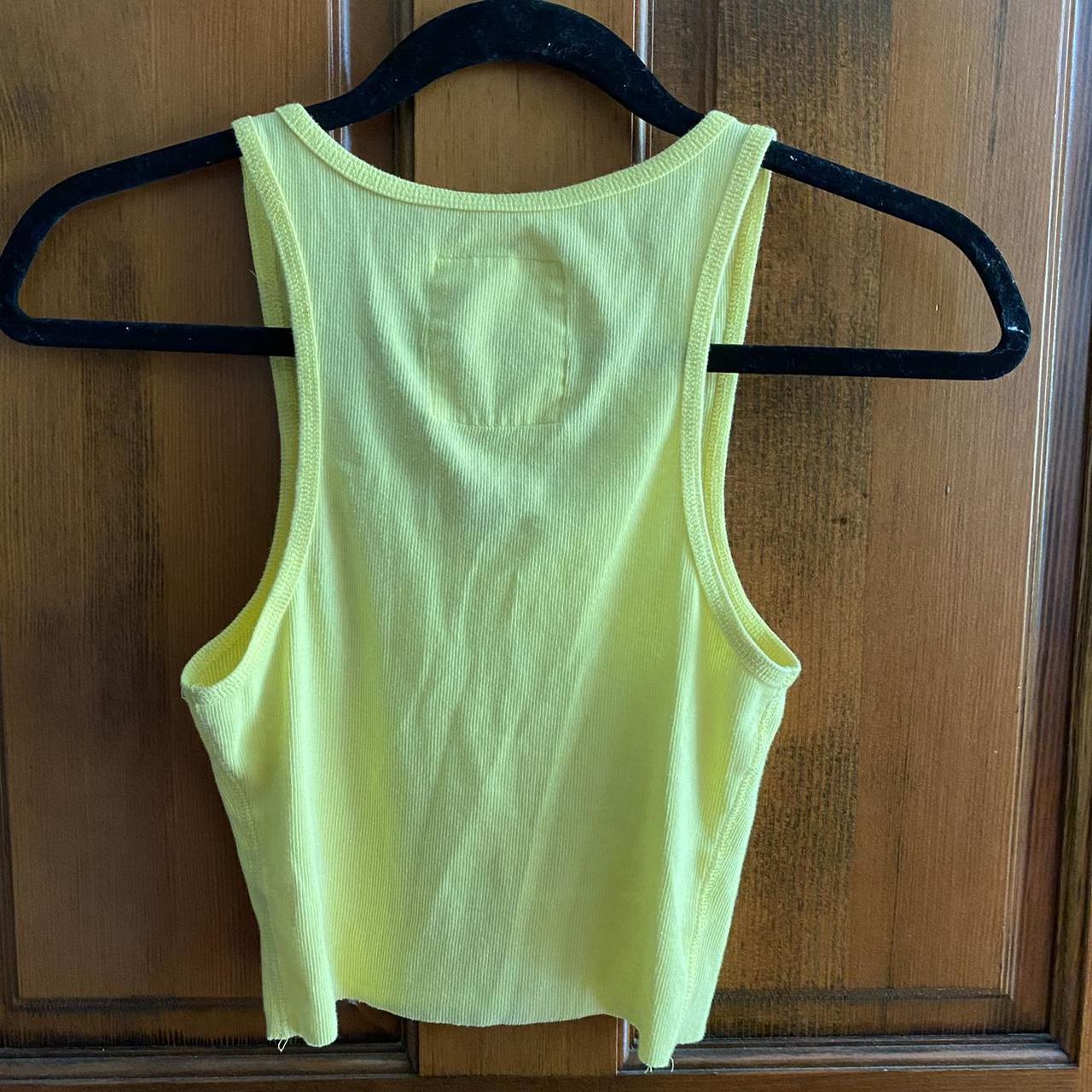 yellow ribbed tank top! brand is Zenana outfitters... - Depop