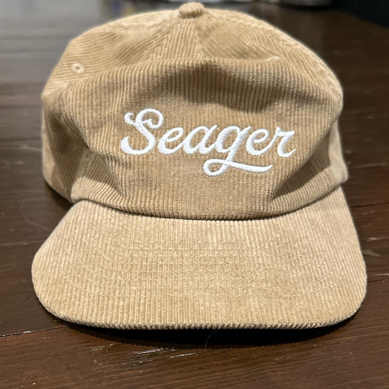 seager co snapback corduroy cap - Depop