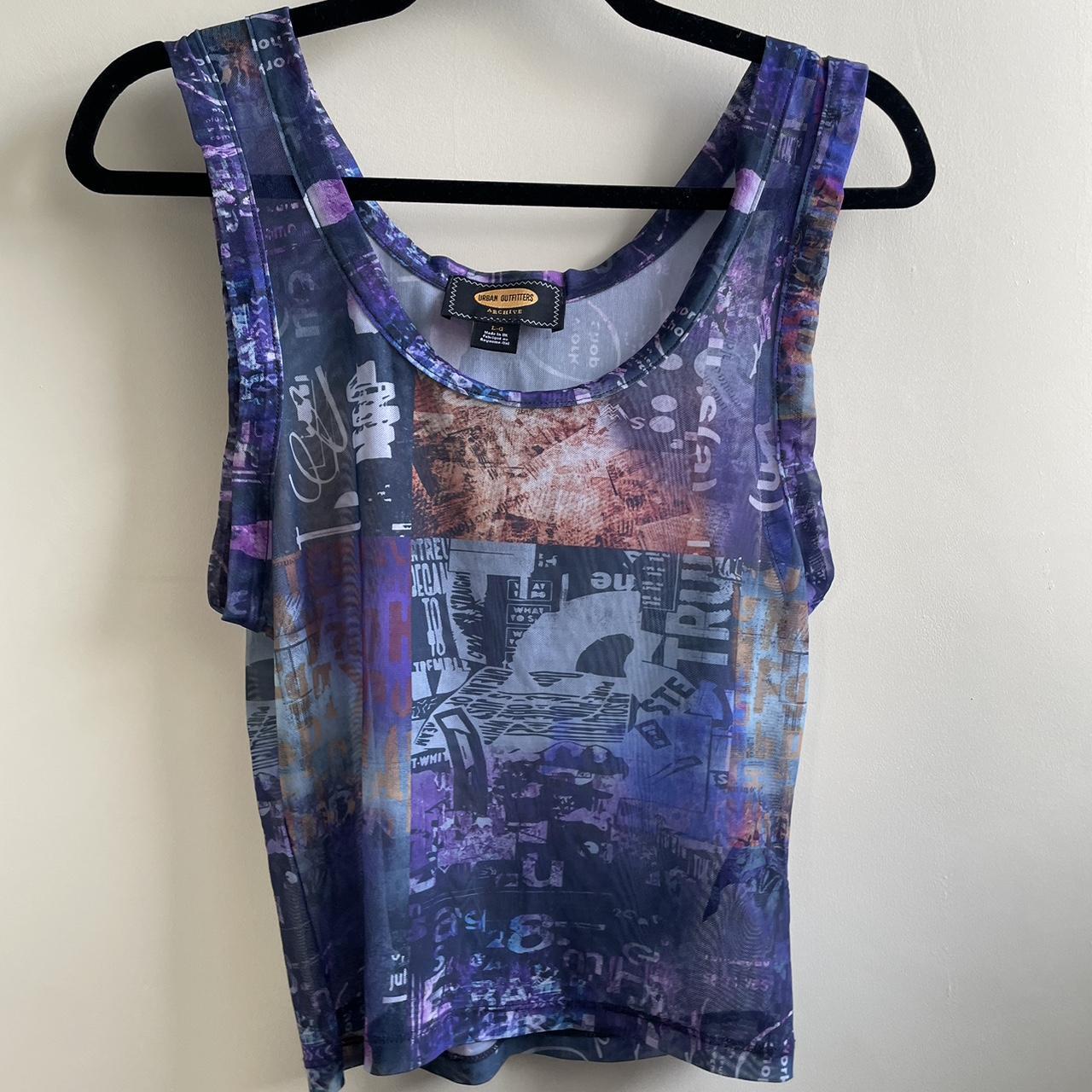Urban Outfitters Archive purple mesh top - Depop