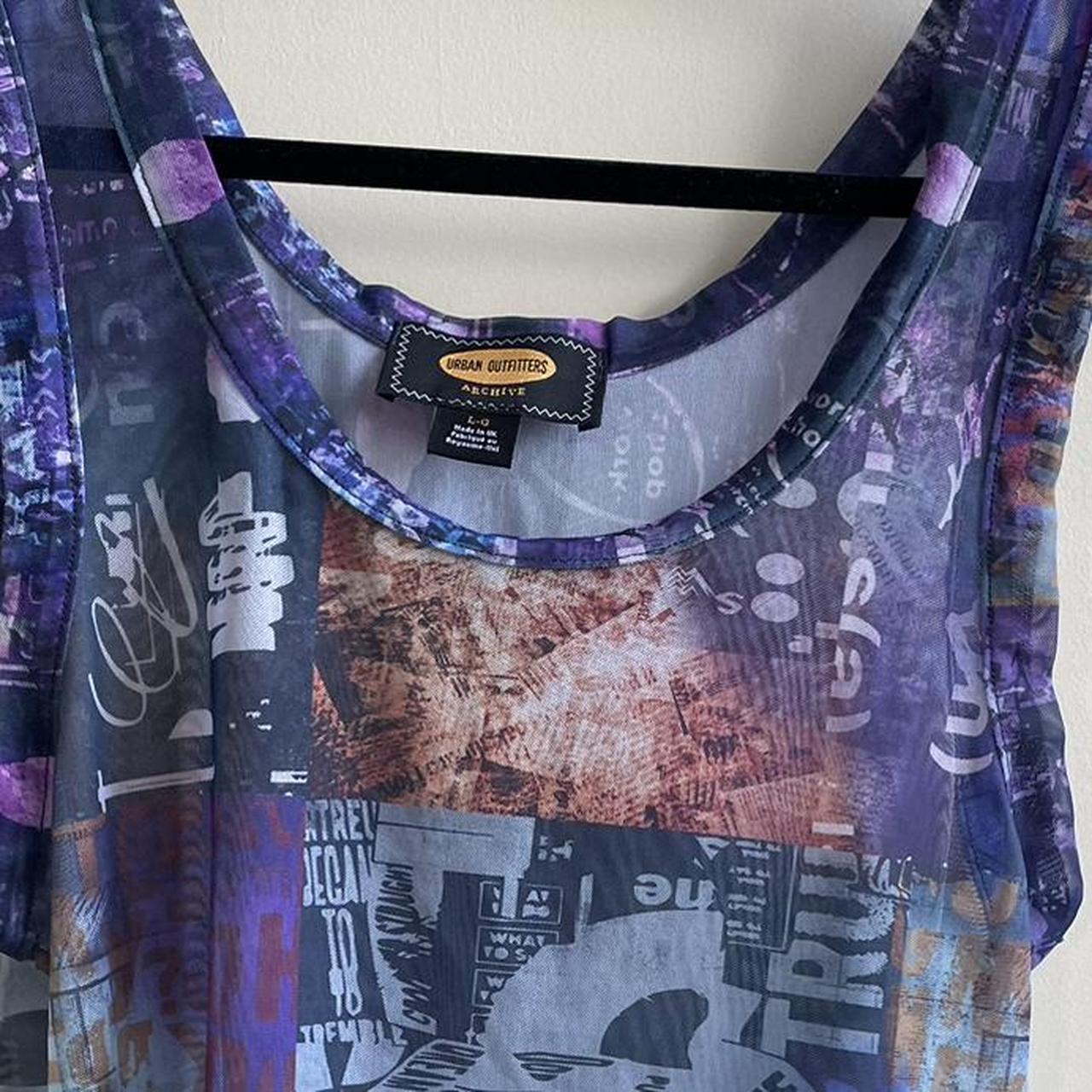 Urban Outfitters Archive purple mesh top - Depop