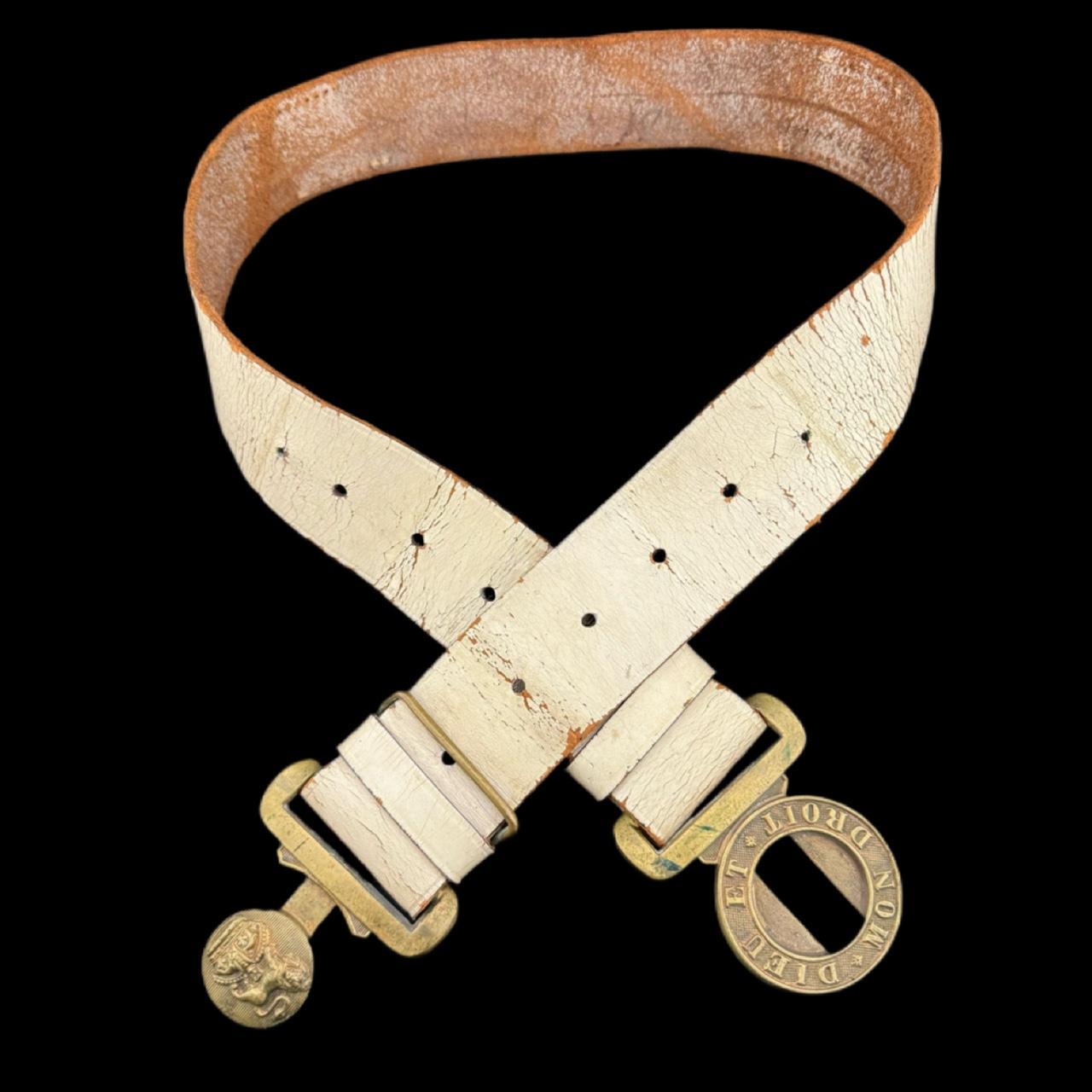 Victorian British Army Brass Buckle and Belt... - Depop