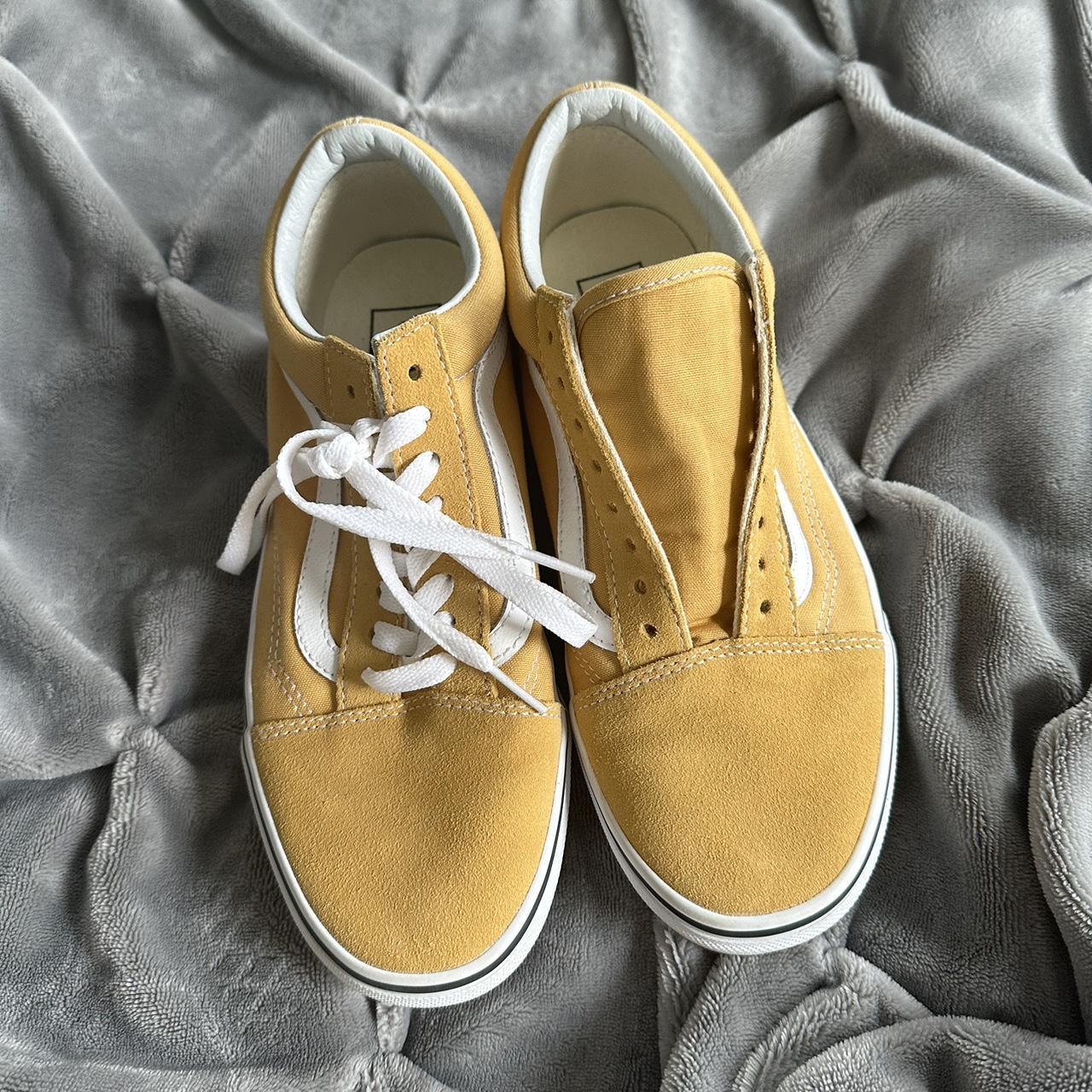 Perfect condition mustard yellow vans (don’t know... - Depop