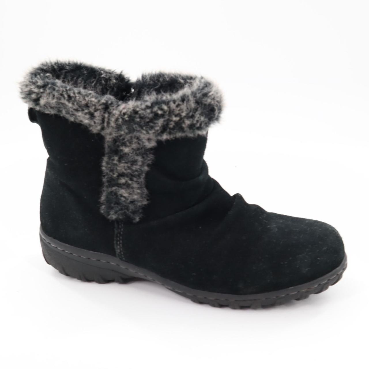 Khombu Womens Lisa Leather Fleece Lined Boots Size... - Depop