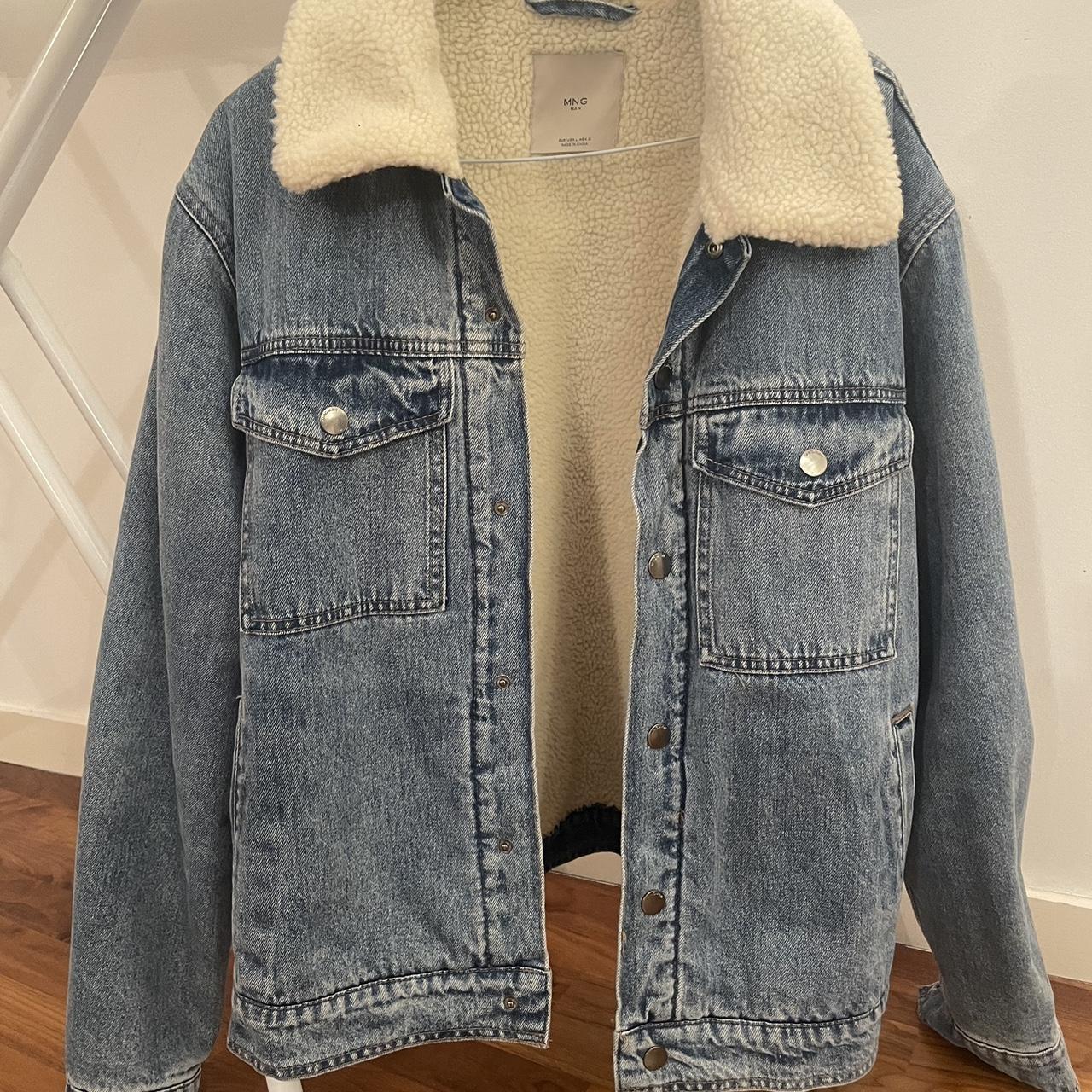 Mango Denim Jacket. Brand new. Never Worn. - Depop