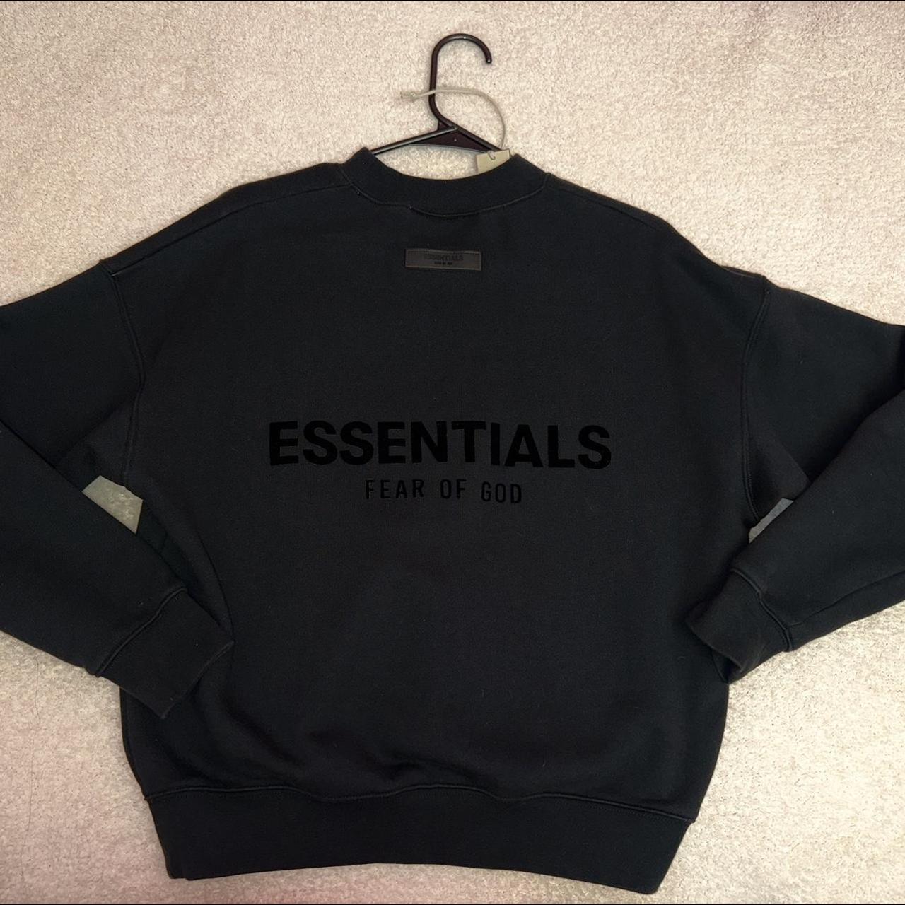 Women’s XXS black ESSENTIALS crewneck sweatshirt - Depop
