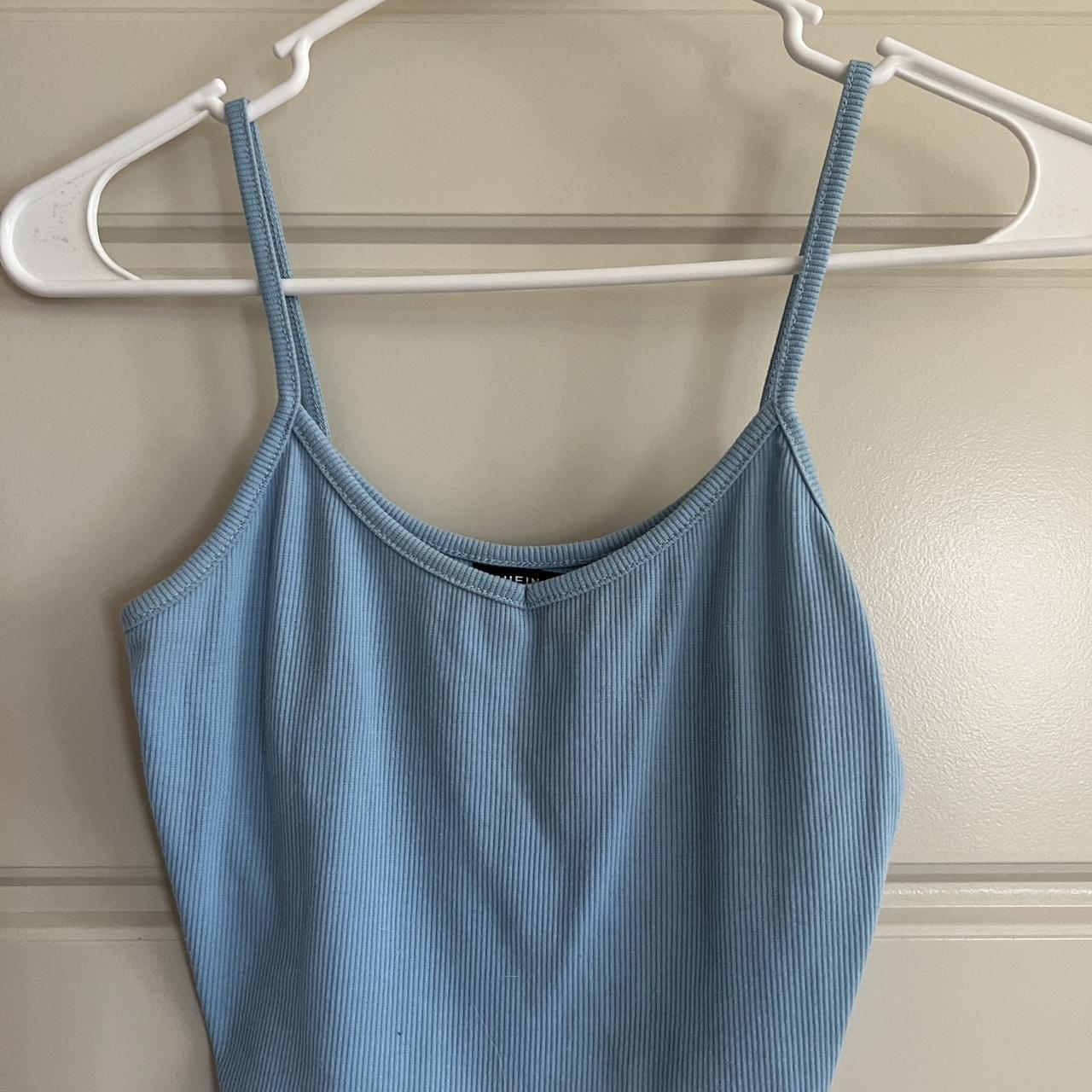 Light blue ribbed Cami tank top #cami #womenscami... - Depop