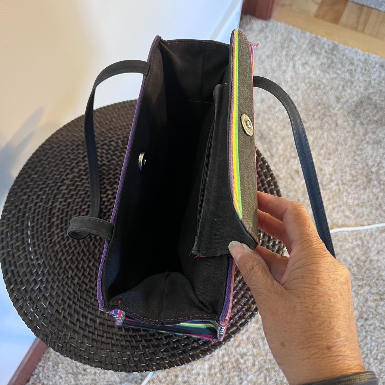 Vintage Kate Spade box purse. This striped carryall... | Depop