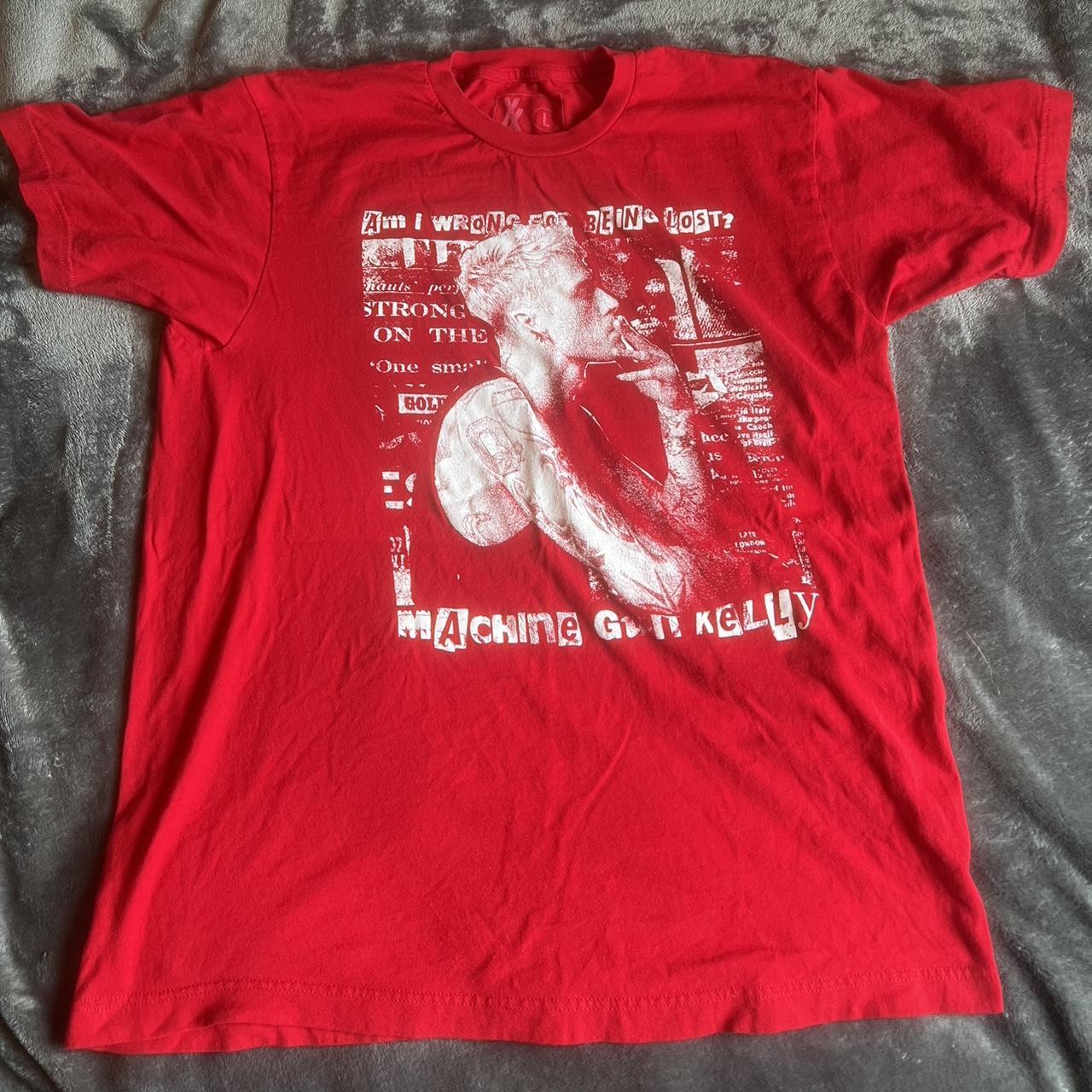 Hot Topic Womens Red And White T Shirt Depop