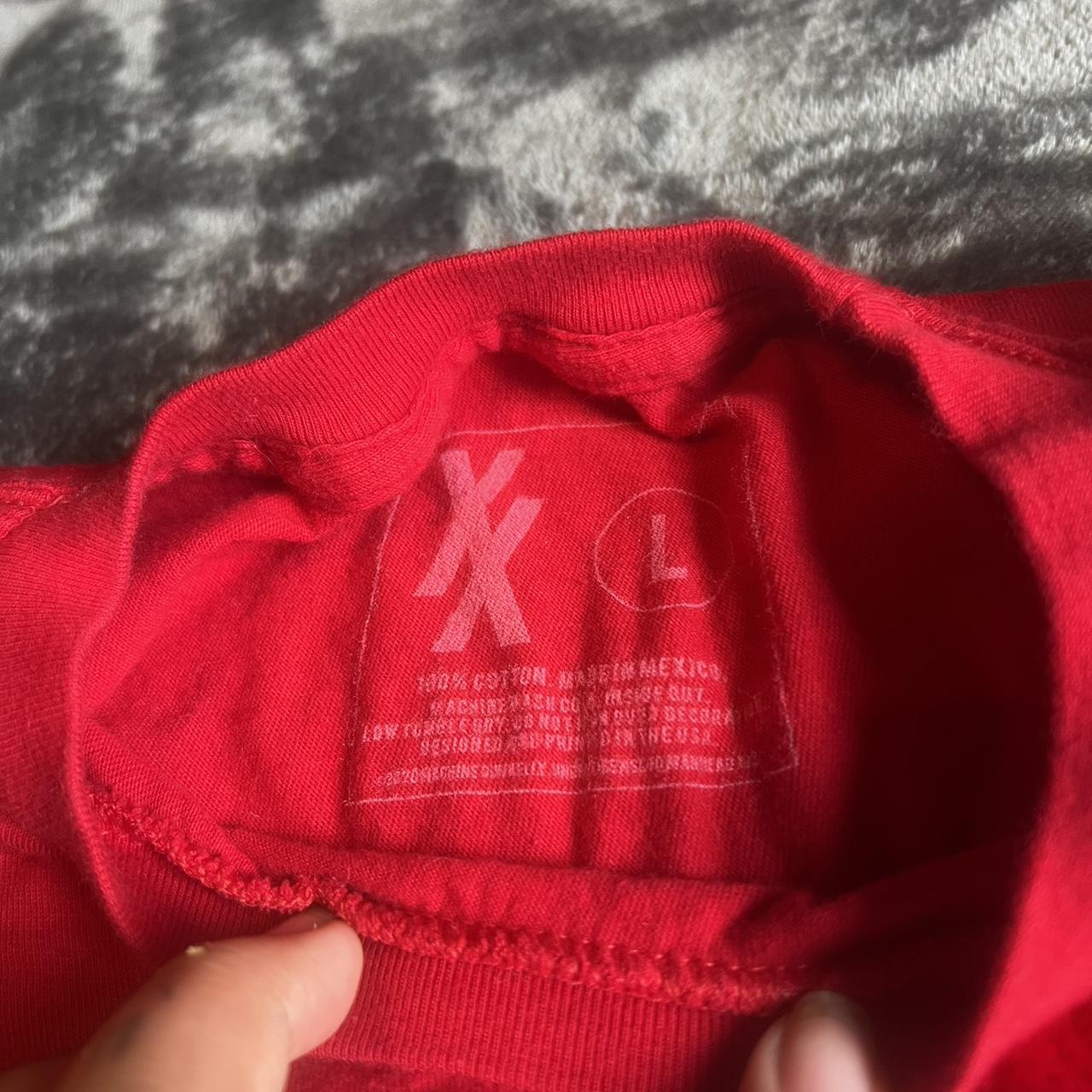 Hot Topic Women's Red and White T-shirt | Depop