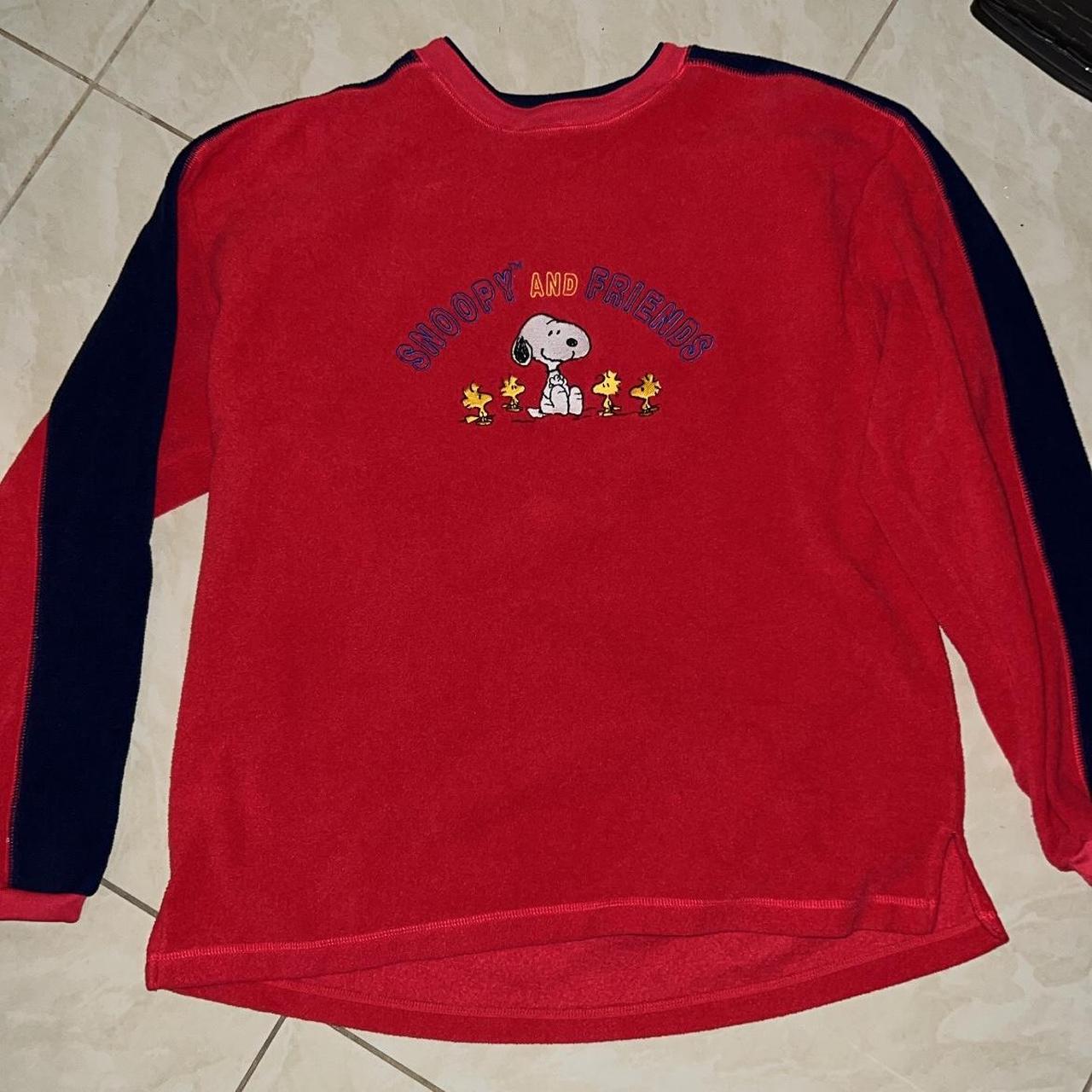Peanuts Men's Red Sweatshirt | Depop