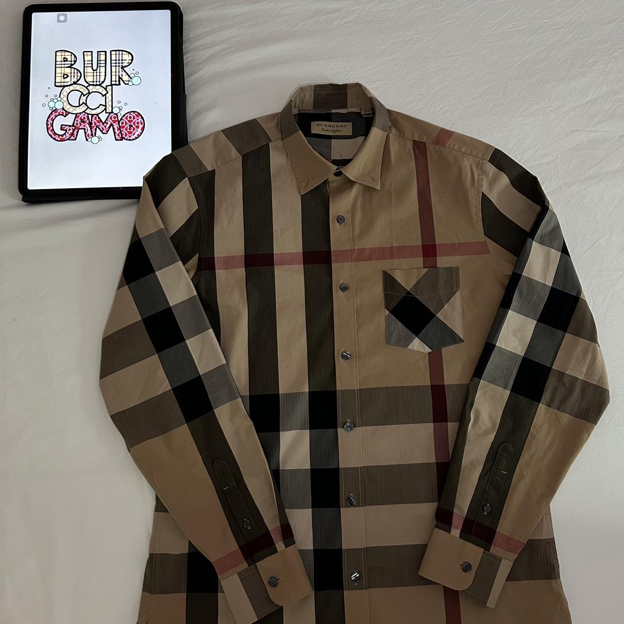 Burberry Button Up Size L DESCRIPTION= - PLEASE... - Depop