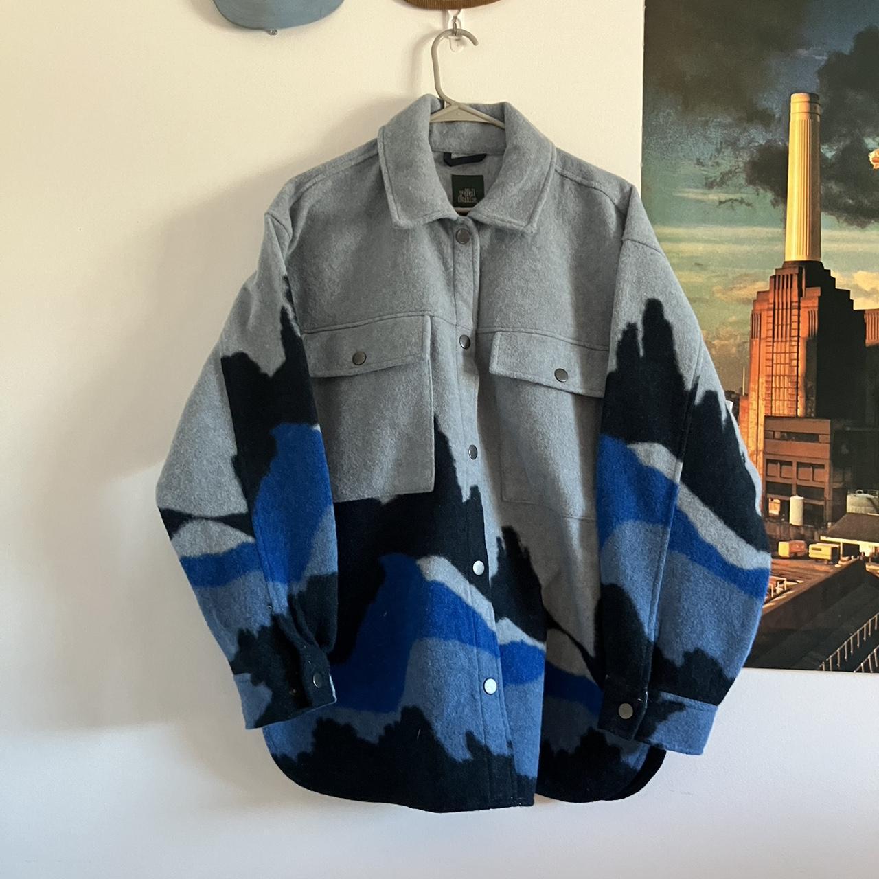 Wool Jacket from Wild Fable Size Large Peace and... - Depop