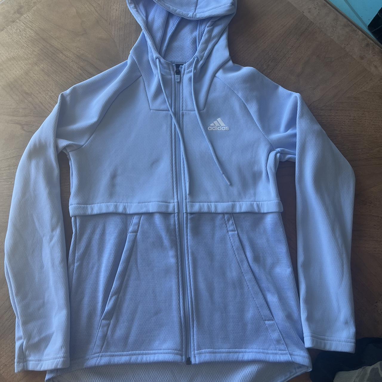 Adidas light blue active jacket Brand new condition... | Depop