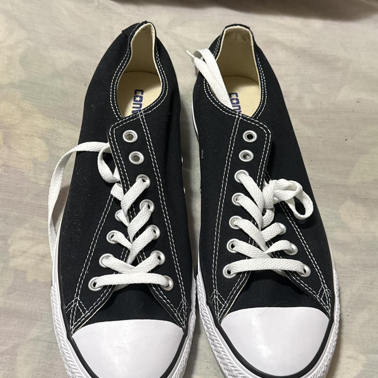 Low Top Black Converse Size 10 Brand New never worn | Depop