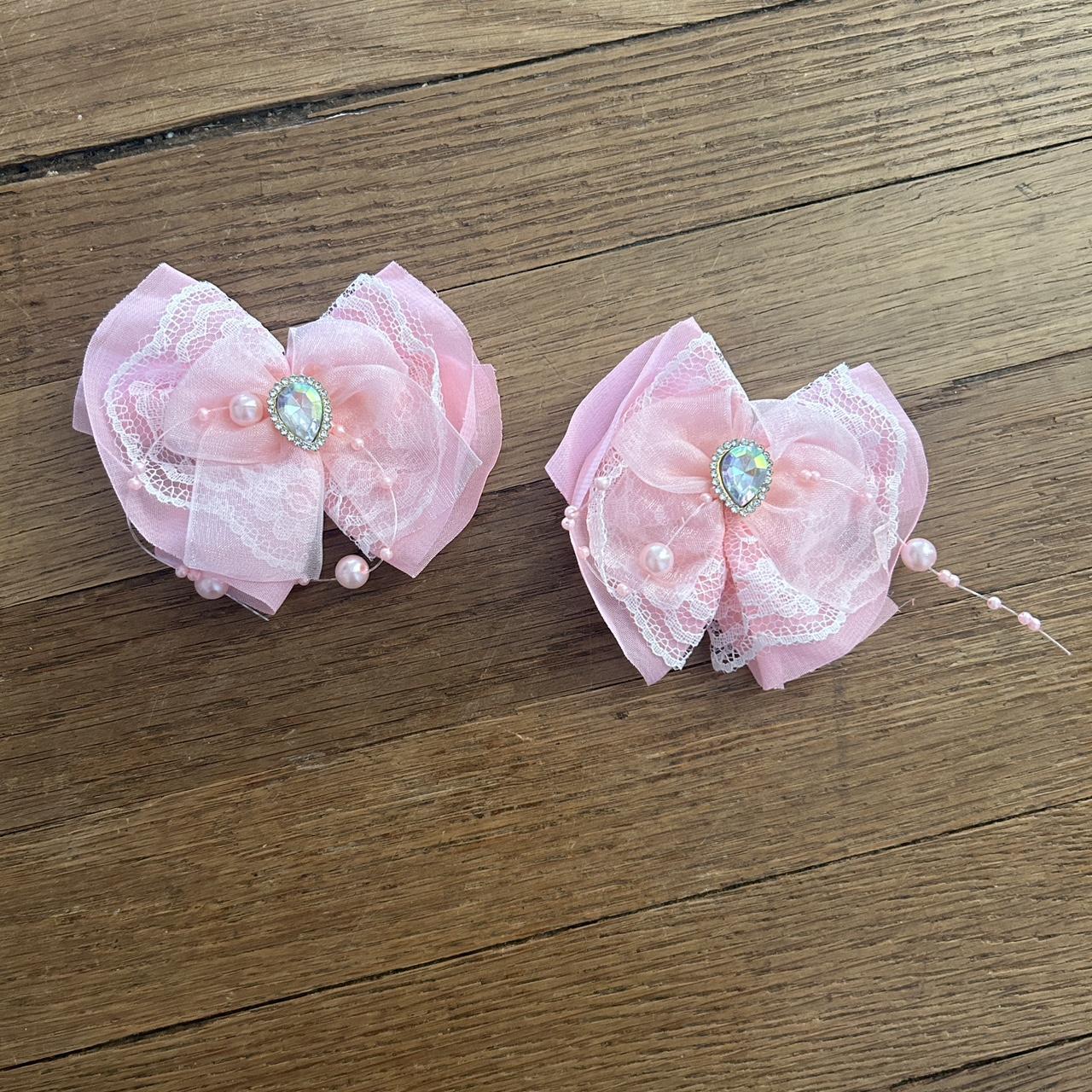 Set of very cute pink hime gyaru bows bought... - Depop