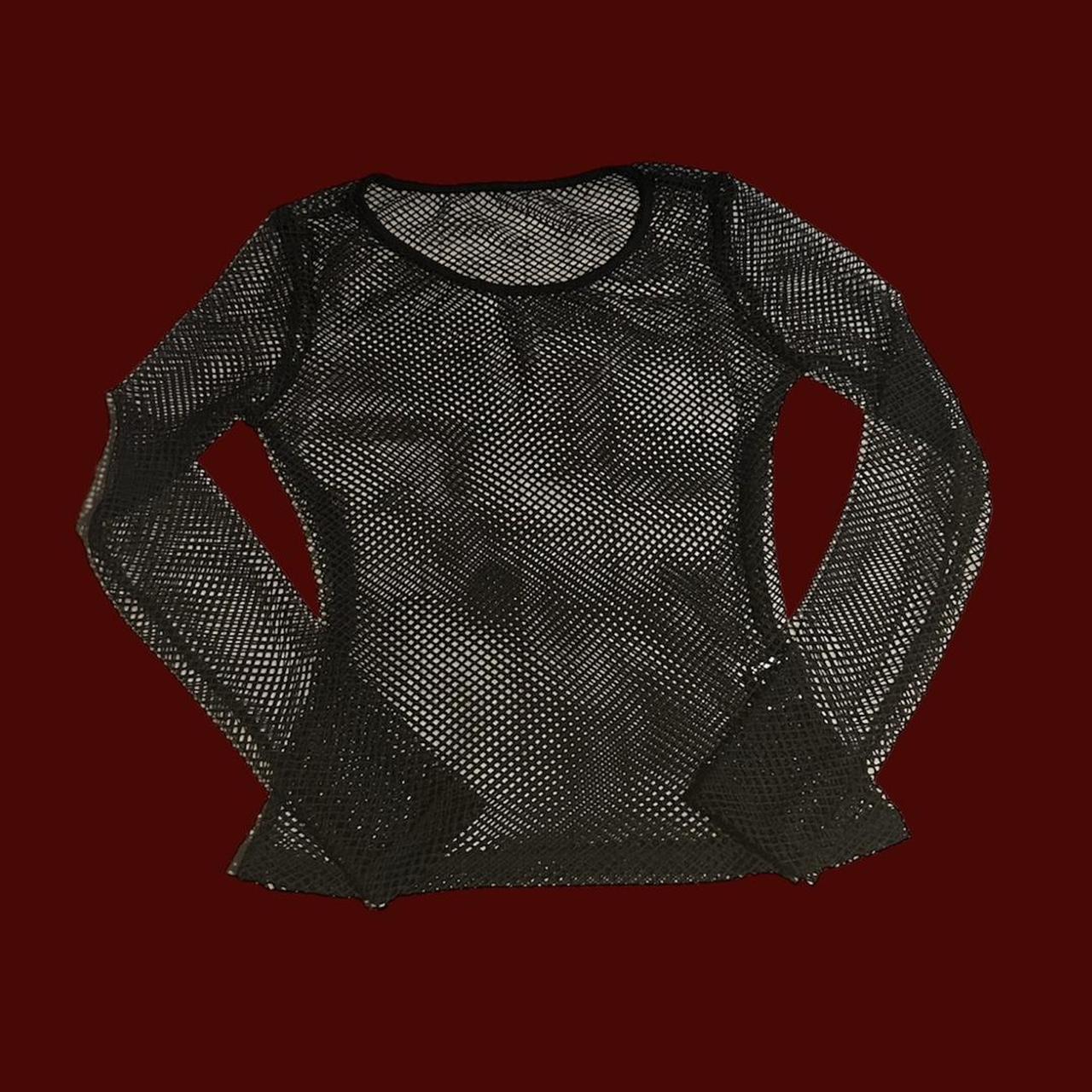 Fishnet Mesh Long Sleeve Top #alt #gothic #emo... - Depop