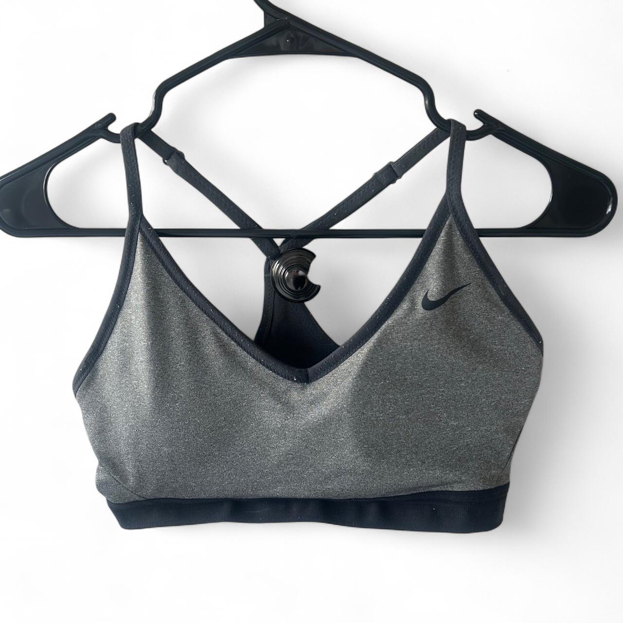women’s medium grey nike razorback sports bra | Depop