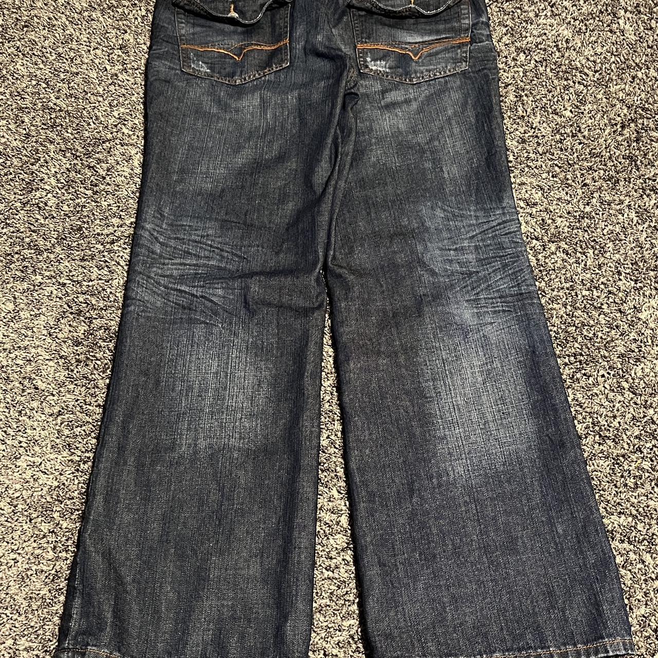 seven7 jeans worn 34/32 #seven7 #flap #jeans #vintage - Depop