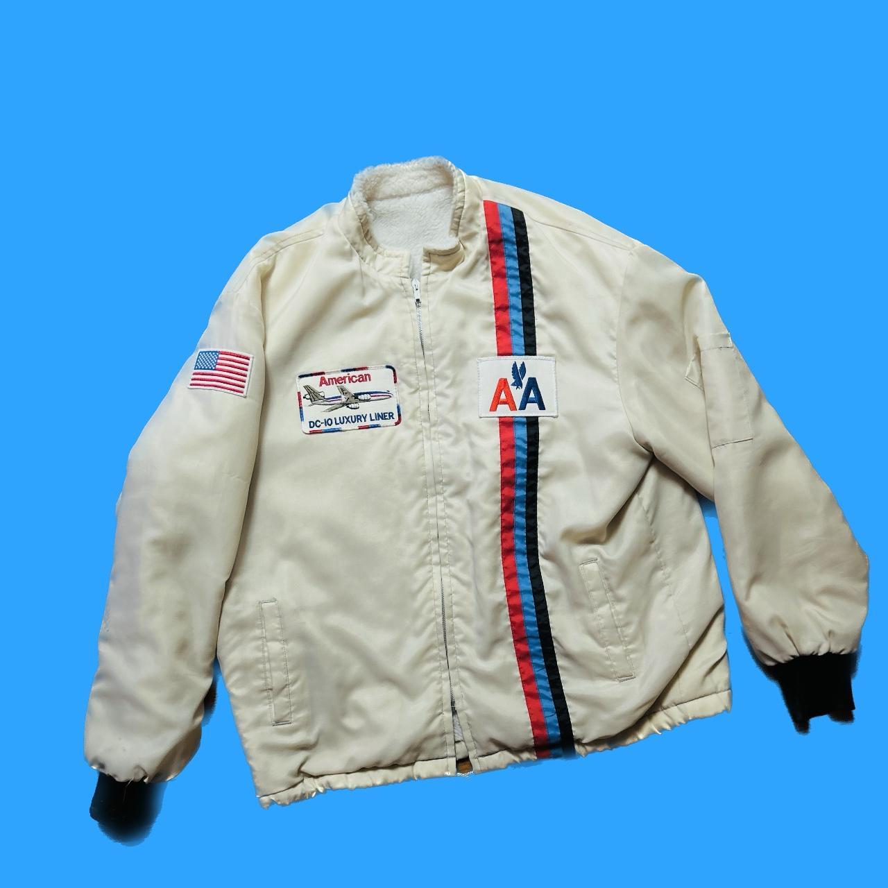 American Airlines bomber jacket vintage American 🇺🇸... - Depop