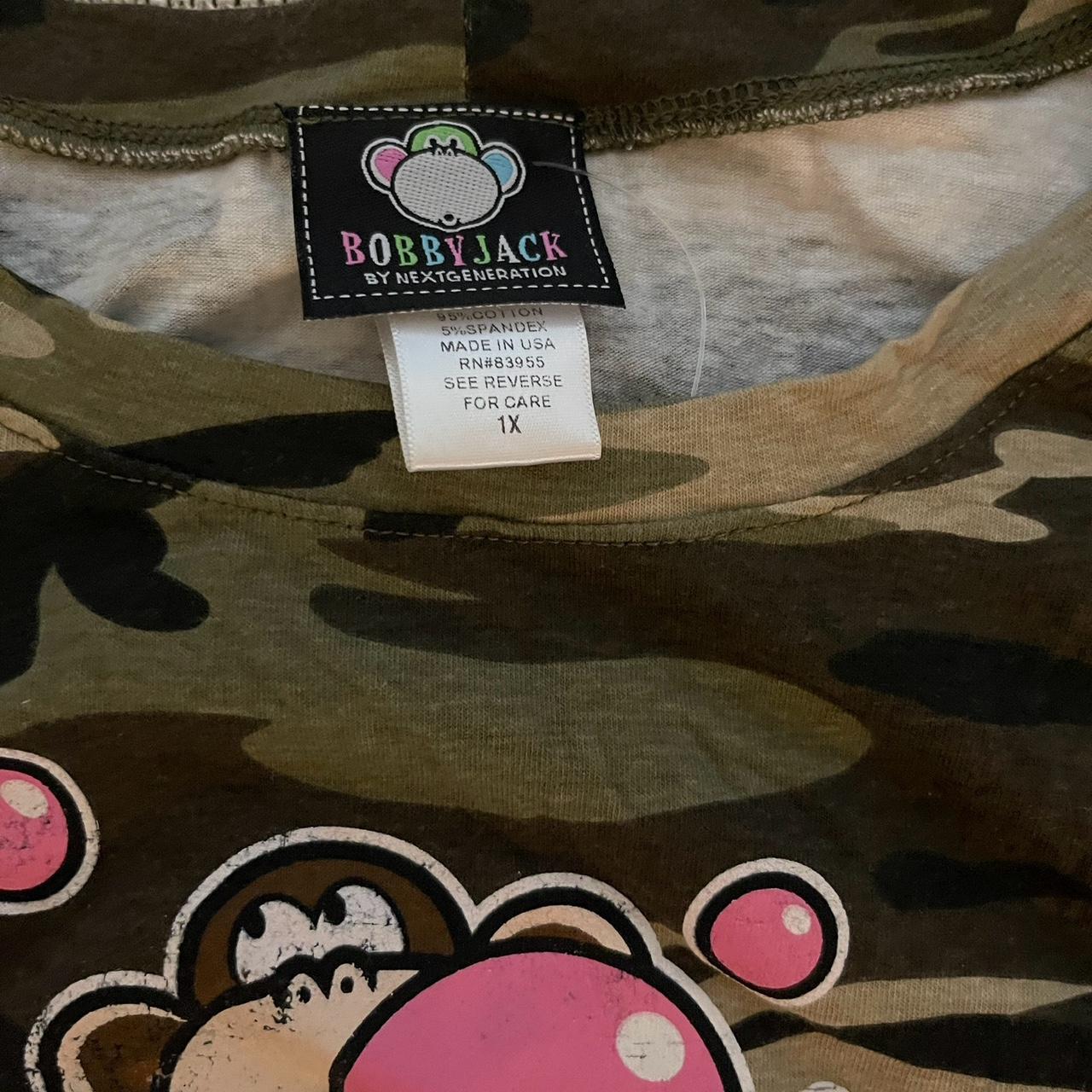 bobby jack camouflage crop top size: XL -worn once... - Depop
